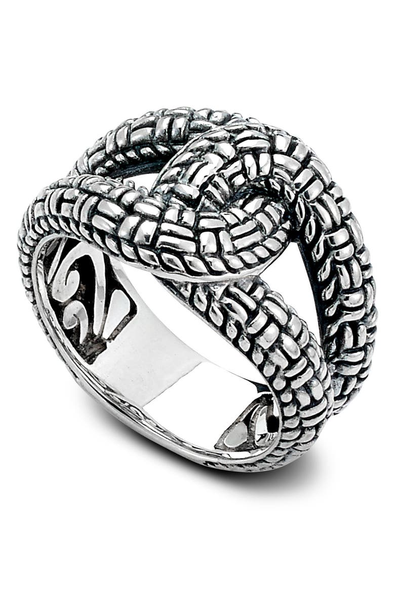 SAMUEL B. Sterling Silver Textured Filigree Knot Ring | Nordstromrack