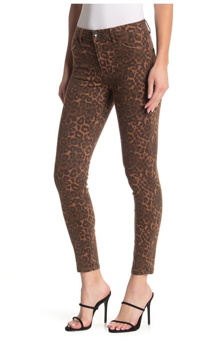 Tractr Julie High Rise Leopard Skinny Jeans | Nordstromrack