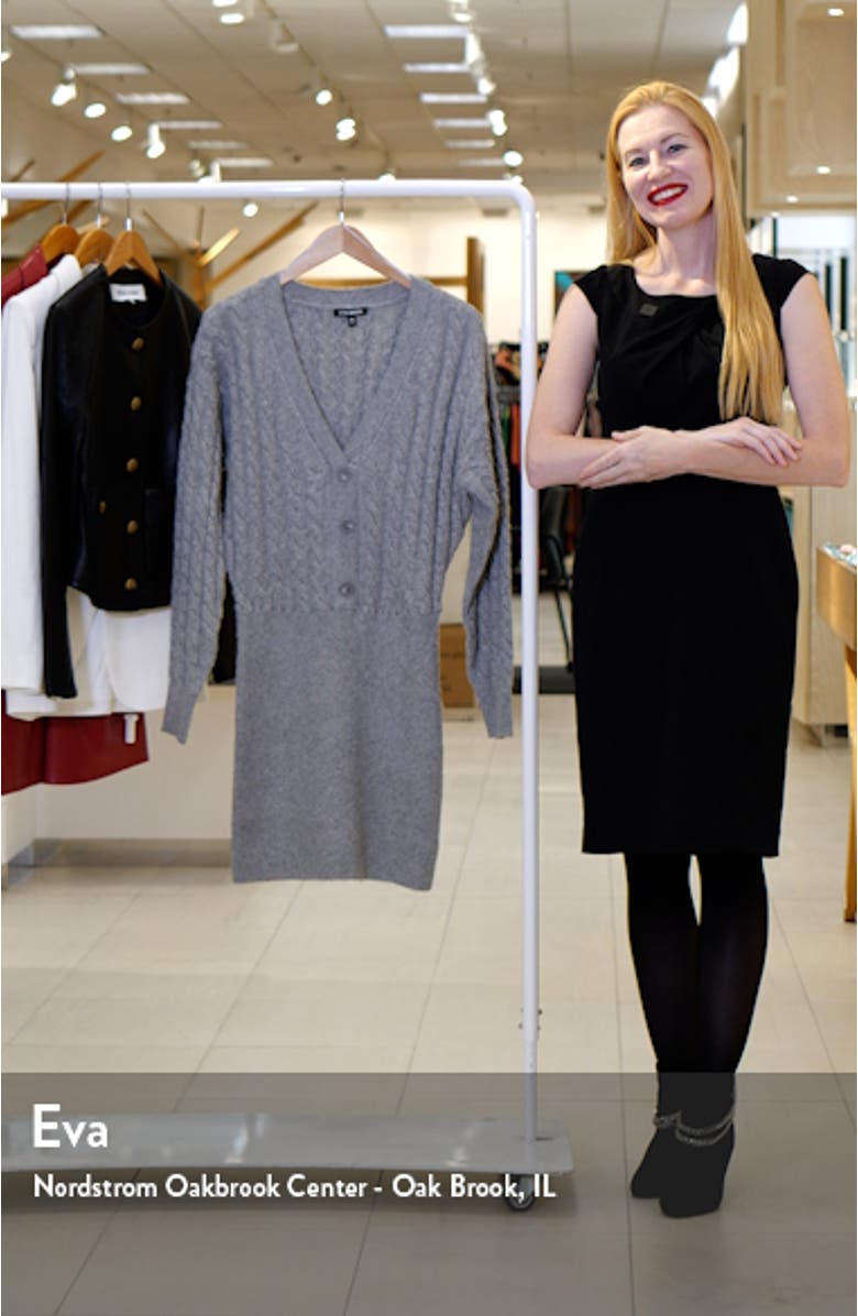 Steve Madden Luciana Mixed Stitch Long Sleeve Sweater Dress | Nordstromrack