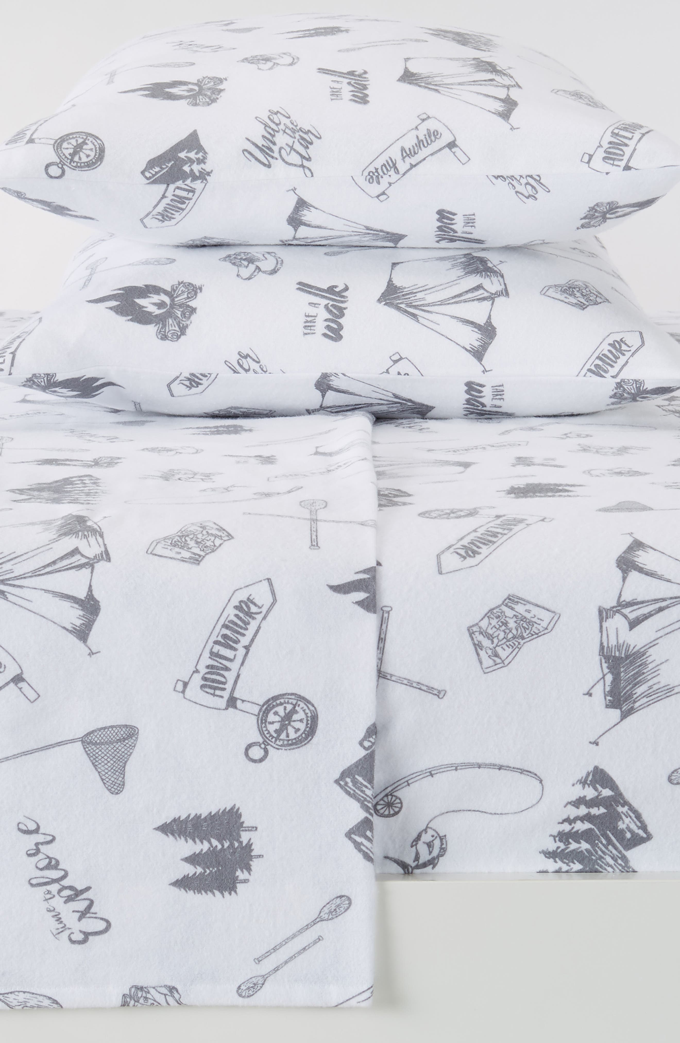 Woven & Weft Turkish Cotton Flannel Holiday Sheet Set | Nordstromrack