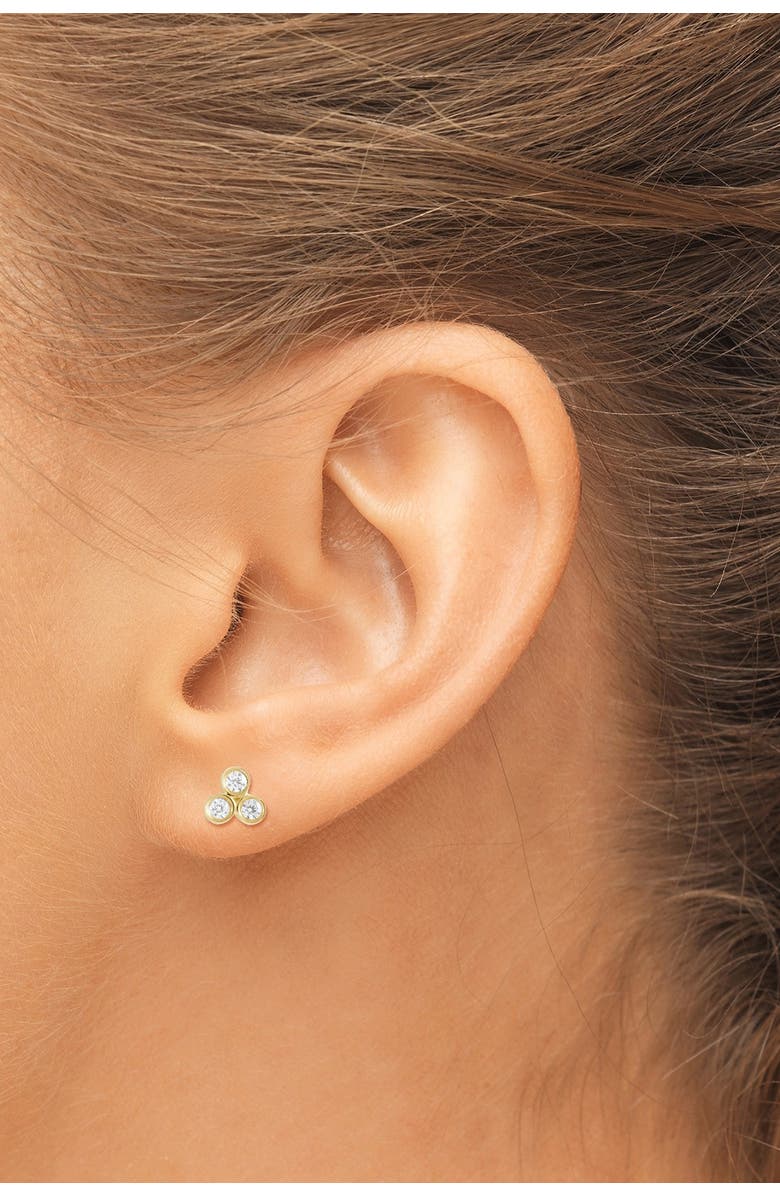 CENTRAL PARK 3-Stone Triangle Stud Earrings | Nordstromrack