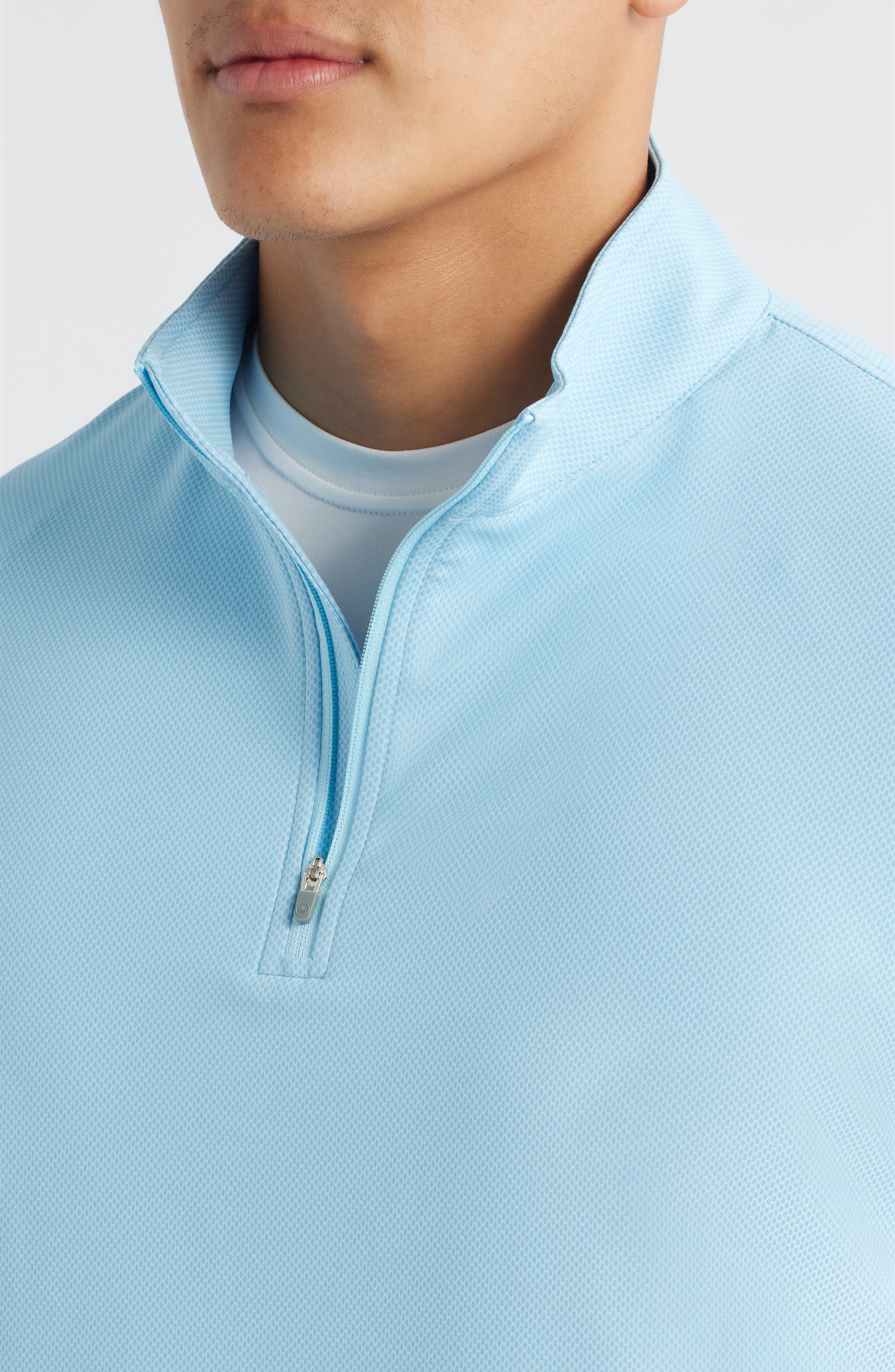 Peter Millar Perth Bird's Eye Performance Quarter Zip Pullover | Nordstrom