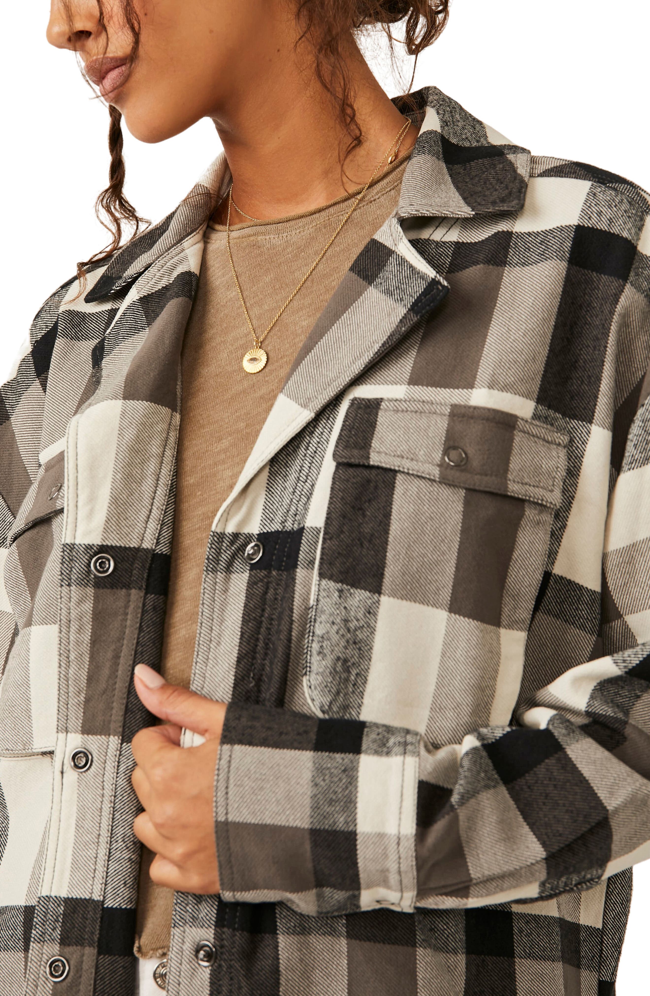 Free People Izzy Buffalo Check Flannel Shirt | Nordstromrack