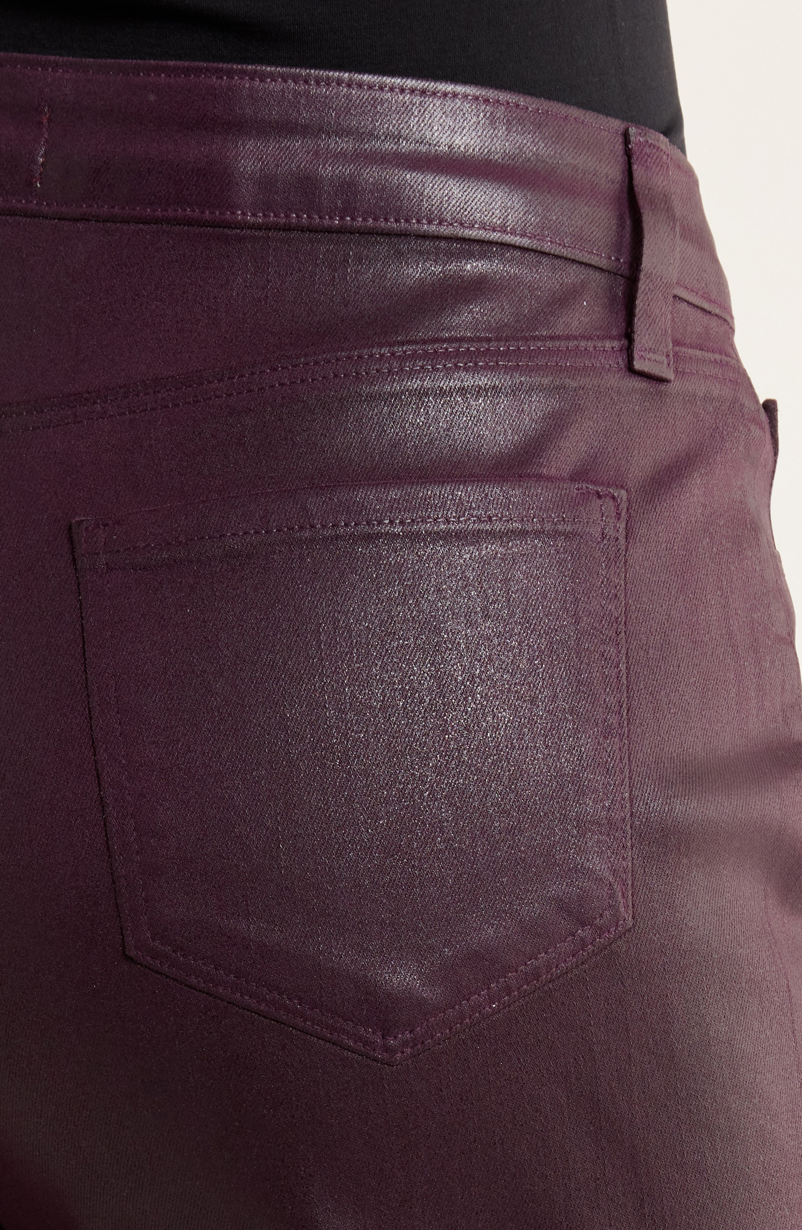 L'AGENCE Scottie Coated High Waist Wide Leg Jeans | Nordstromrack