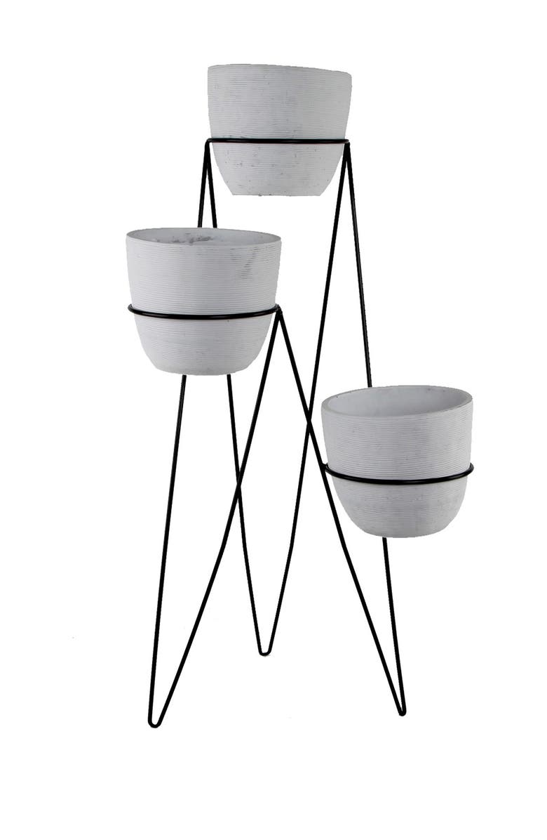 FLORA BUNDA 26" Tall 3-Tier Lava Grey Cement Pots | Nordstromrack