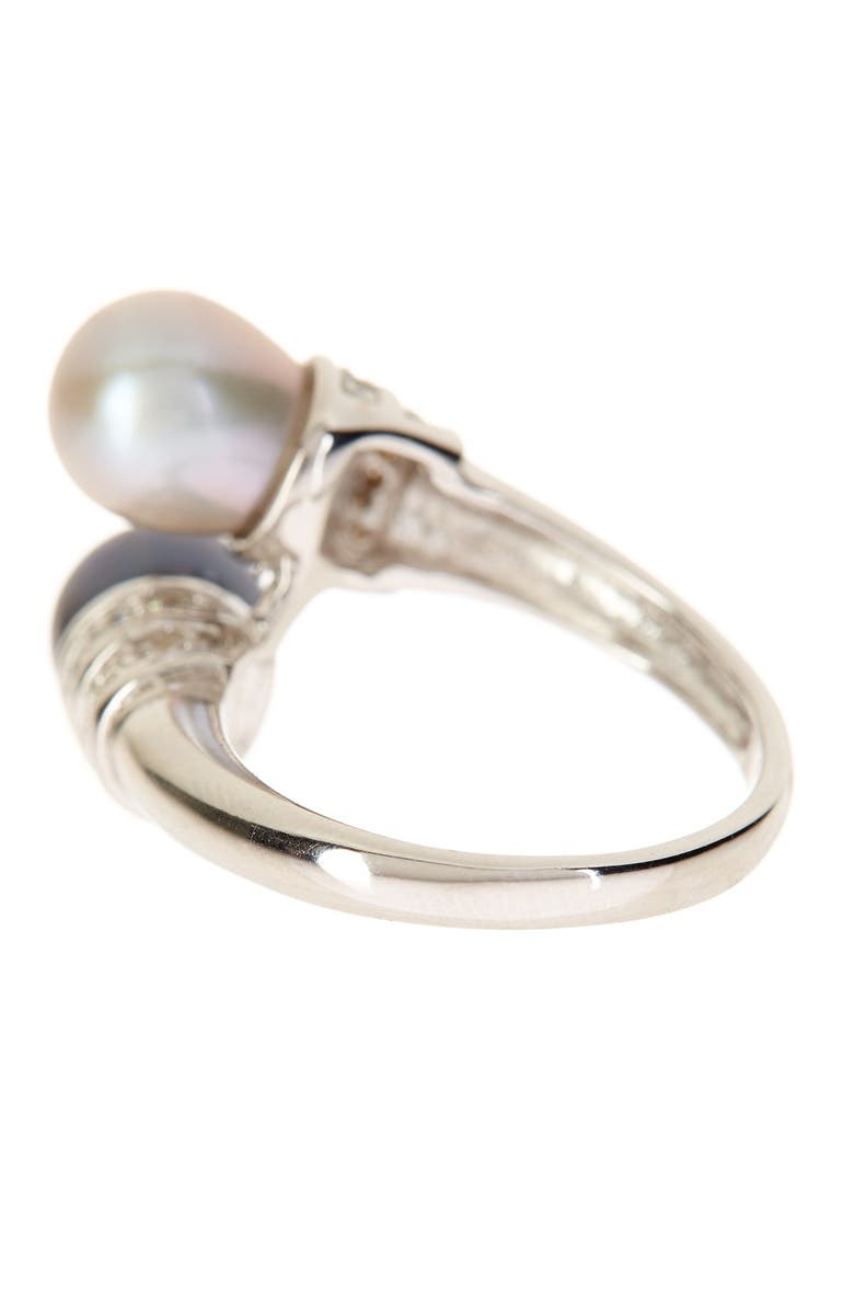 SPLENDID PEARLS 7-8mm Dyed Double Cultured Freshwater Pearl Ring ...
