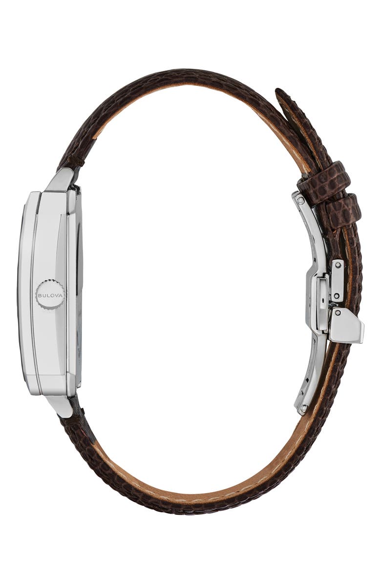 BULOVA Joseph Bulova Breton Leather Strap Watch, 32mm | Nordstrom