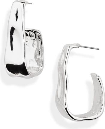 Cara Hammer Textured Hoop Earrings | Nordstromrack