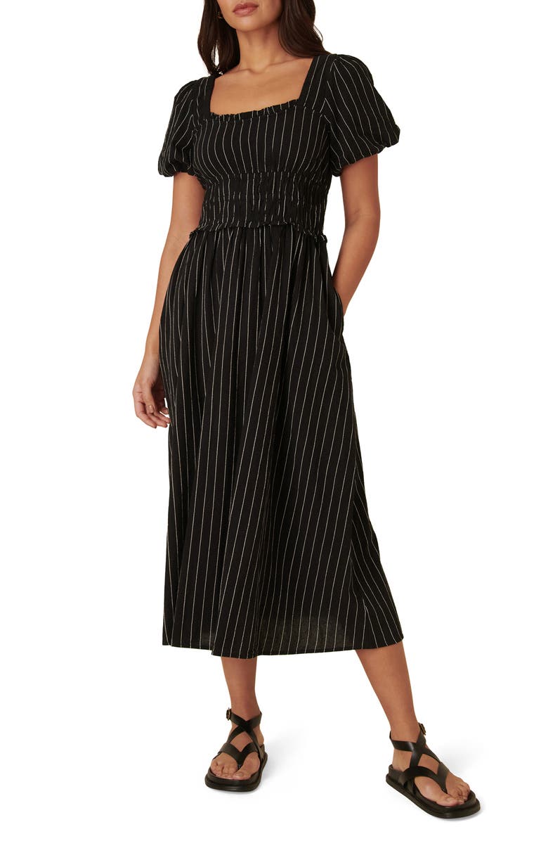 Nobody's Child Aggie Stripe Puff Sleeve Dress | Nordstromrack