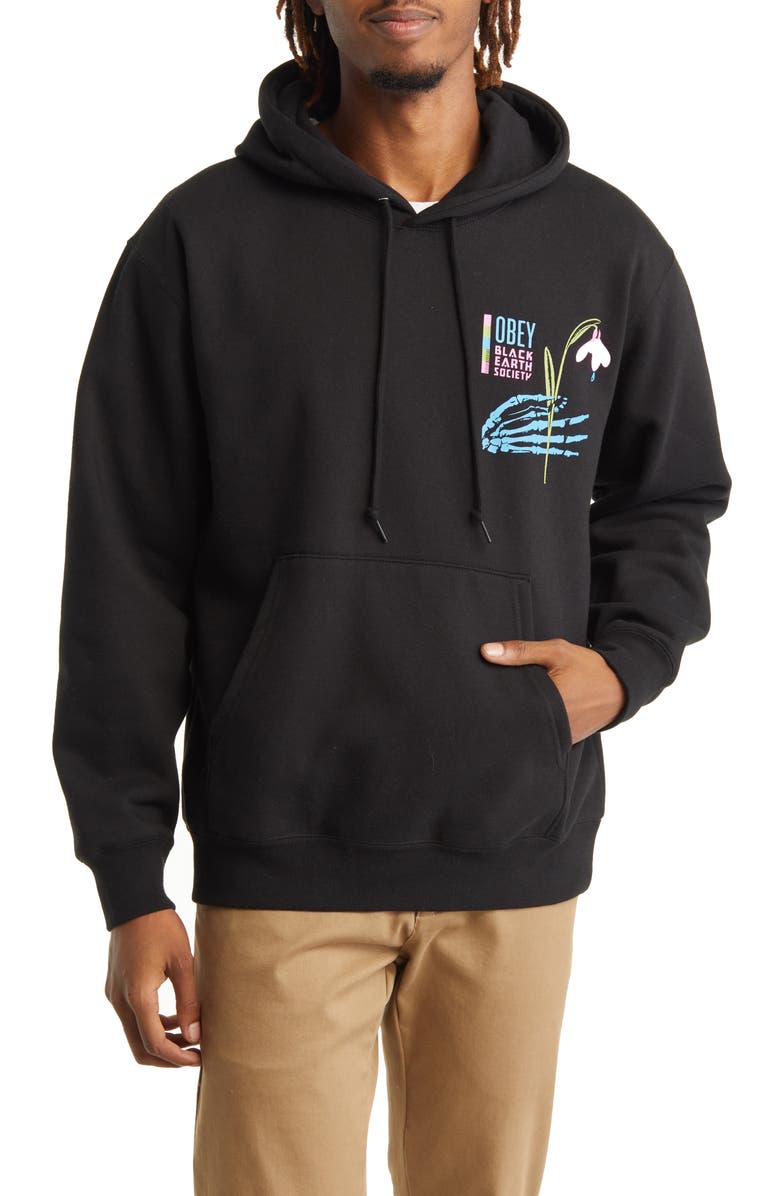Obey Black Earth Society Graphic Hoodie | Nordstromrack