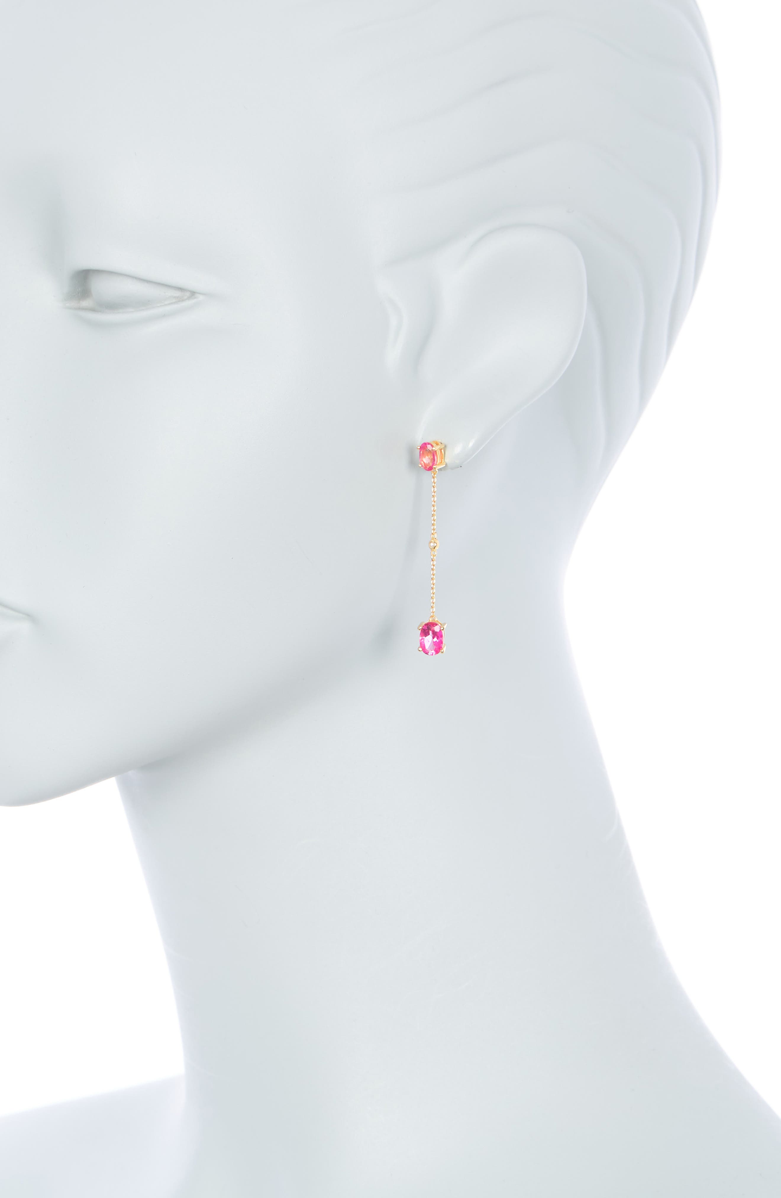 PAIGE NOVICK 14K Yellow Gold Plated Sterling Silver Pink Topaz Chain ...
