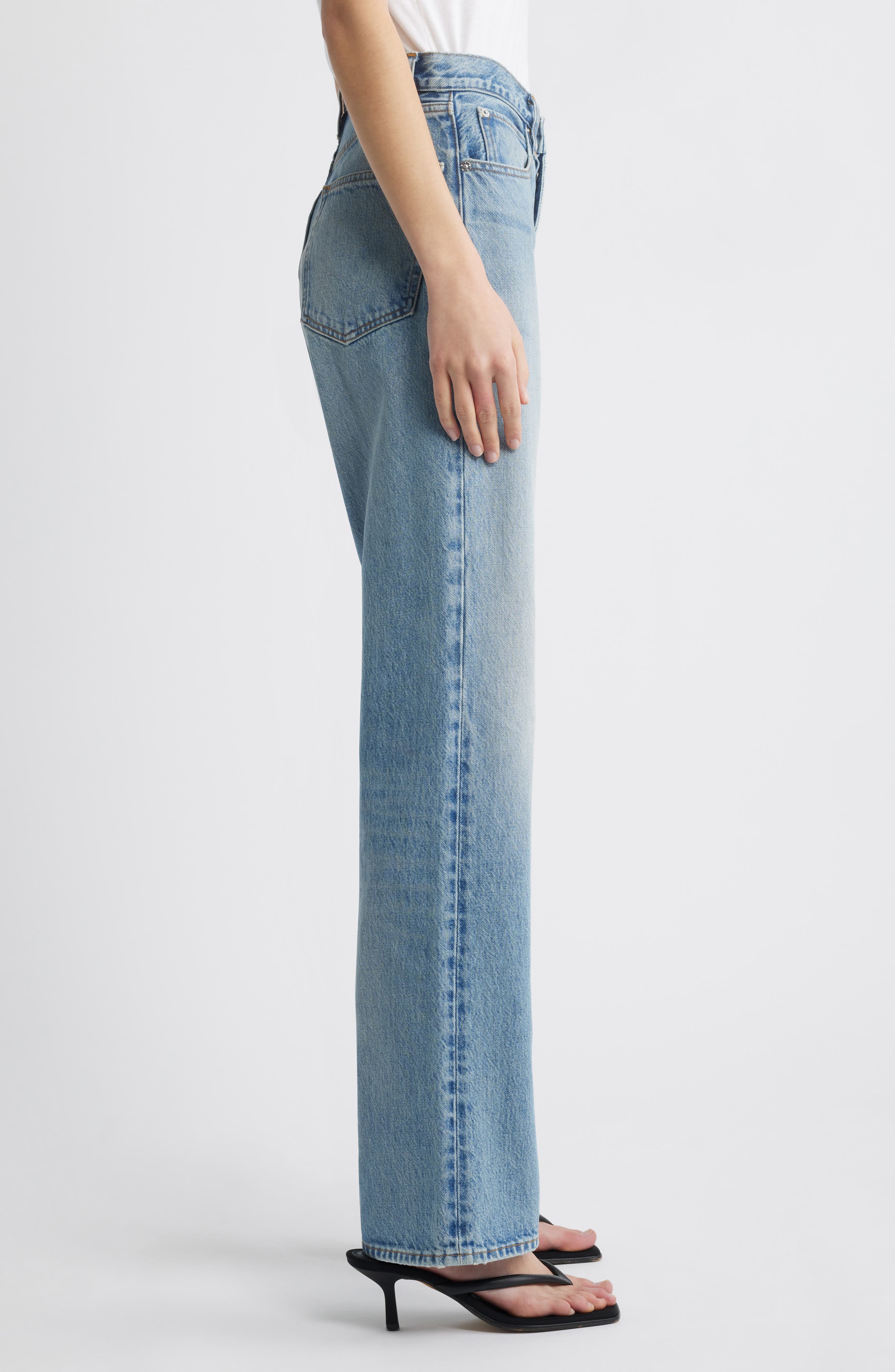 FRAME The Vertical High Waist Relaxed Straight Leg Jeans | Nordstromrack