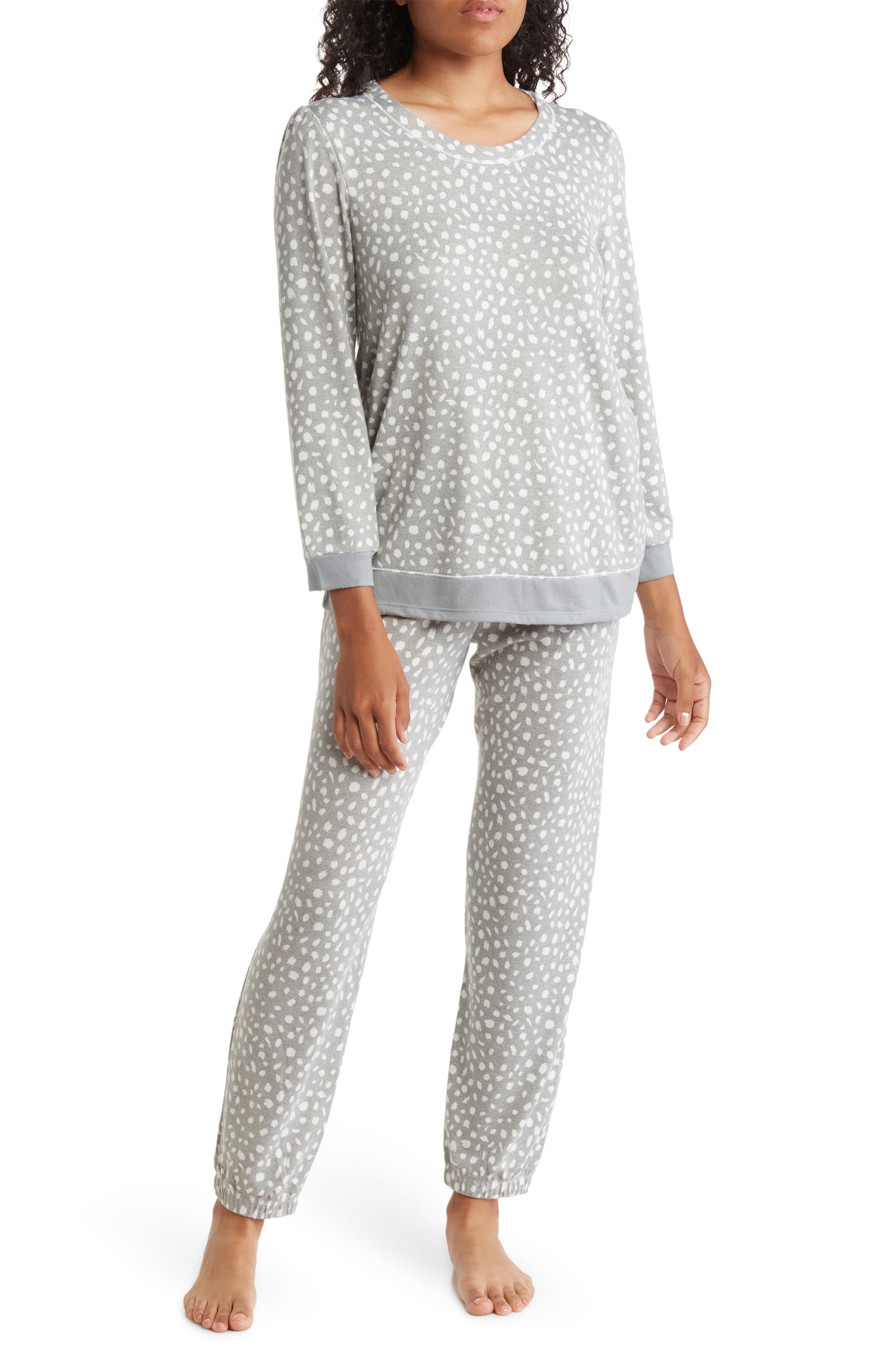 Ellen Tracy Long Sleeve Top & Joggers 2-Piece Pajama Set | Nordstromrack