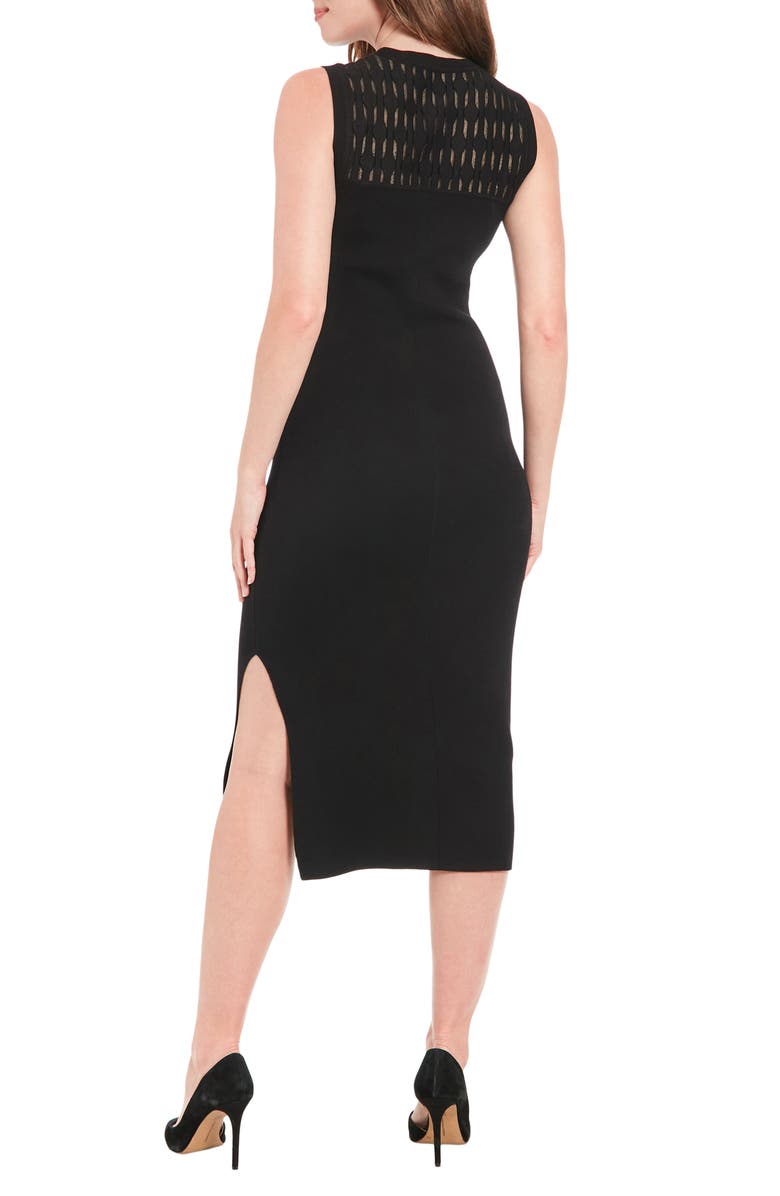 London Times Illusion Yoke Sleeveless Midi Sweater Dress | Nordstromrack