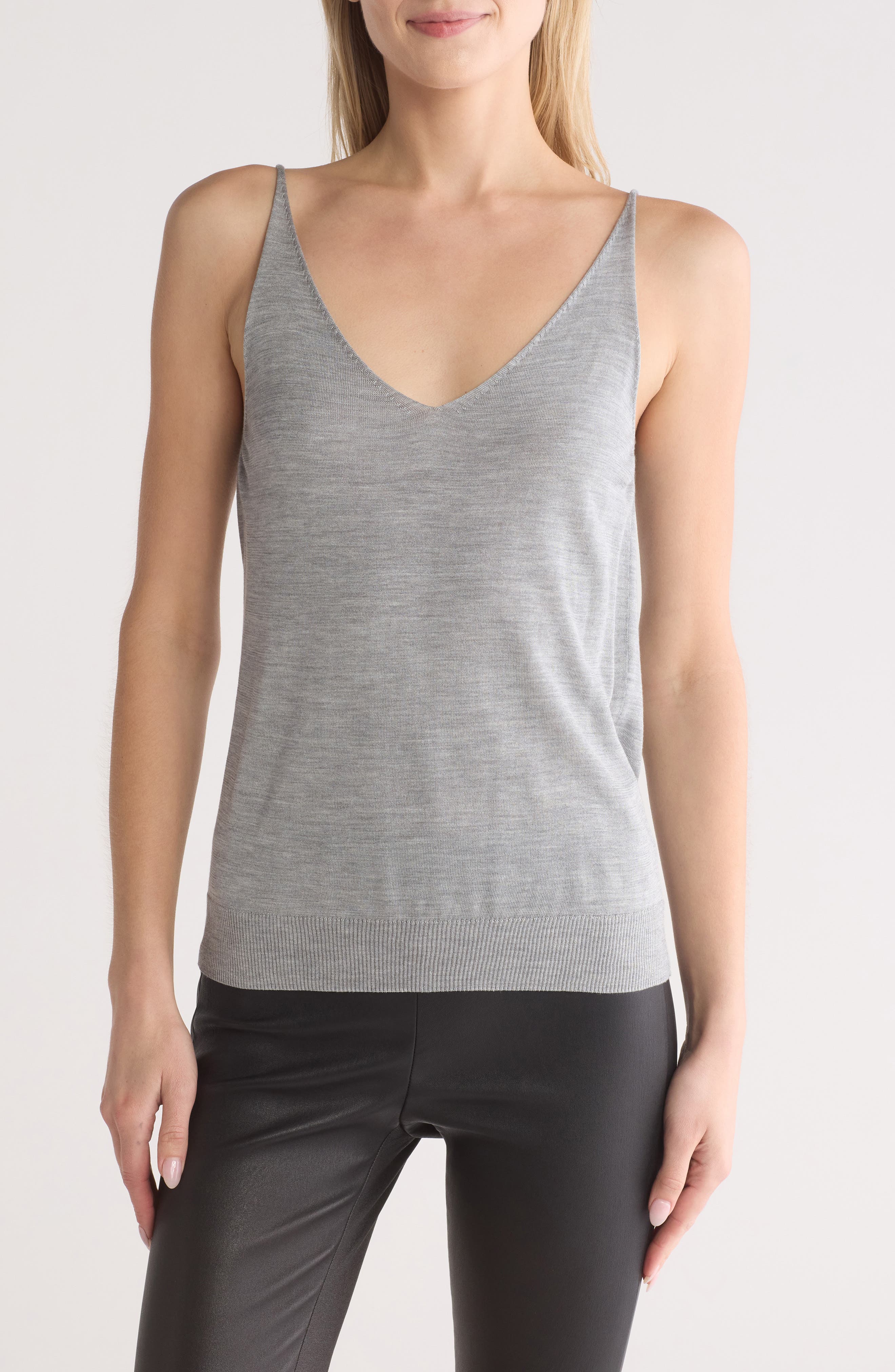 Theory Double-V Silk Tank | Nordstromrack