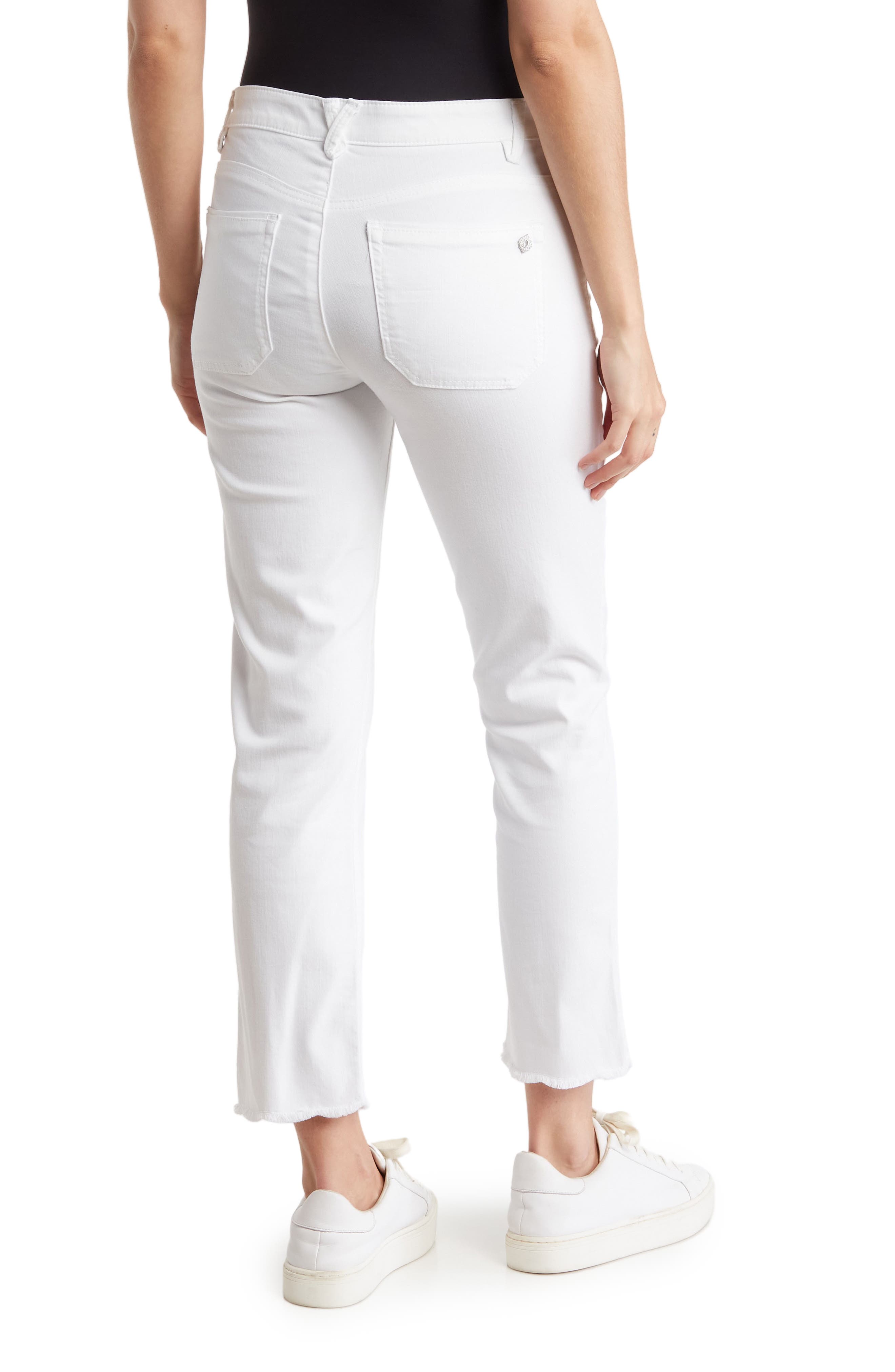 Democracy AB Tech High Waist Scalloped Fray Hem Jeans | Nordstromrack