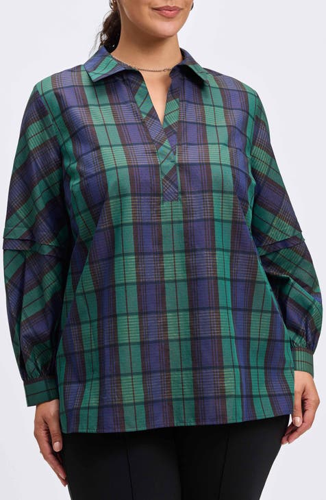 Women's Green Plaid Tops | Nordstrom