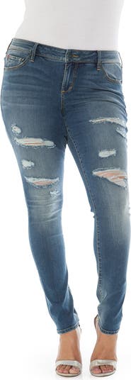 SLINK Jeans Ripped Stretch Skinny Jeans | Nordstrom