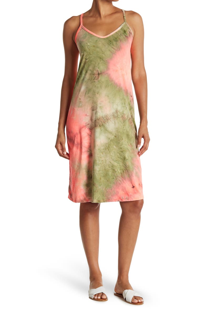 COZY ROZY Tie Dye Midi Strappy Dress | Nordstromrack