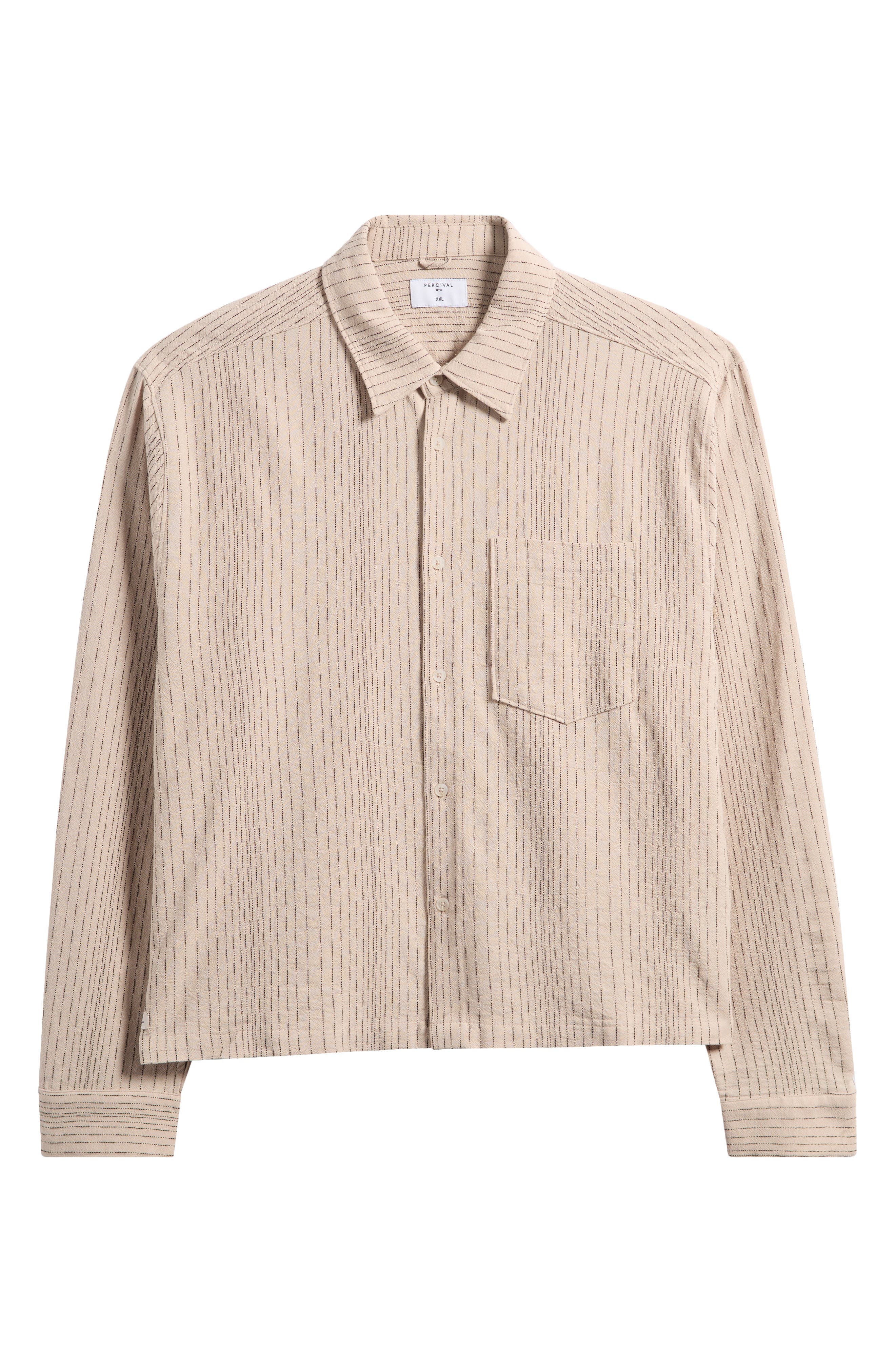 Percival Leland Stripe Boxy Button-Up Shirt | Nordstrom