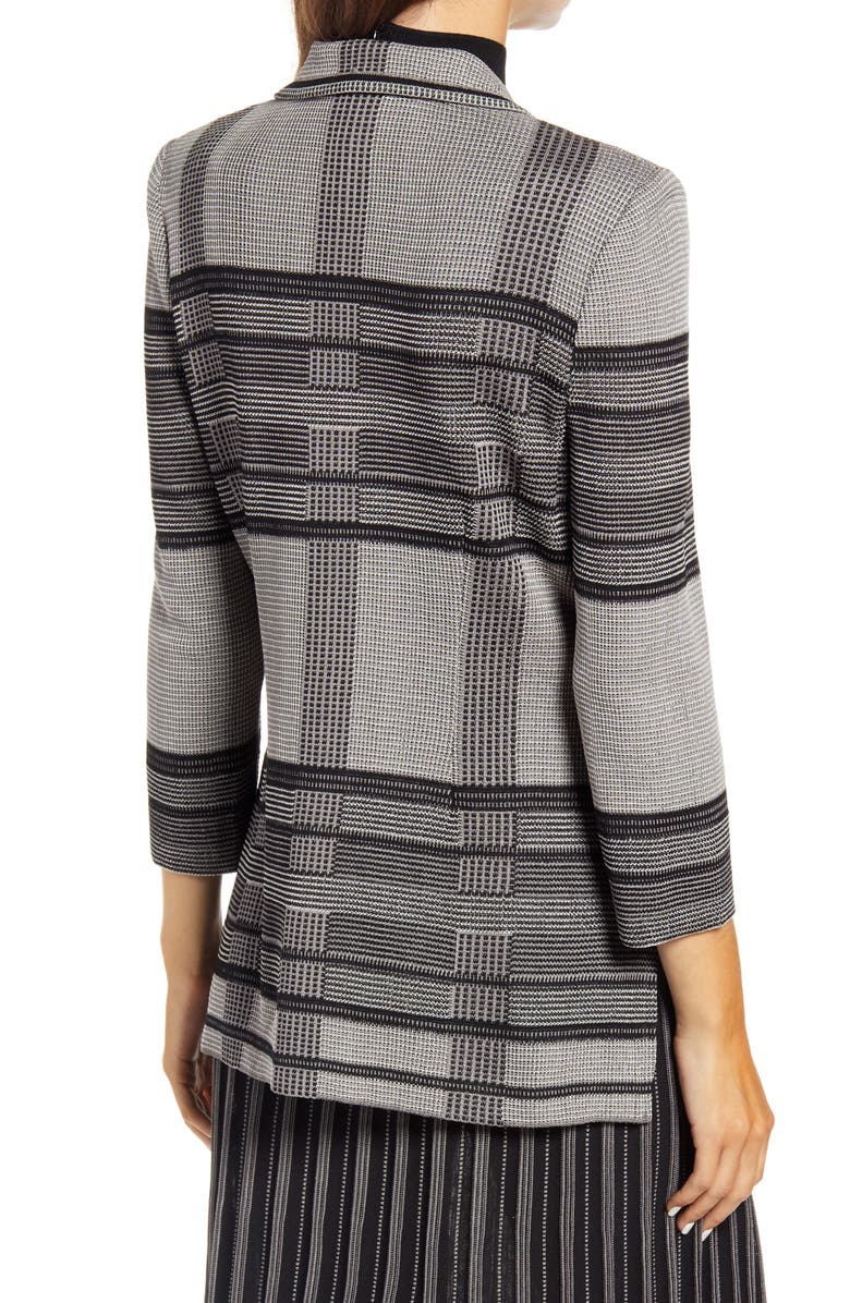 Ming Wang Plaid Knit Jacket | Nordstrom