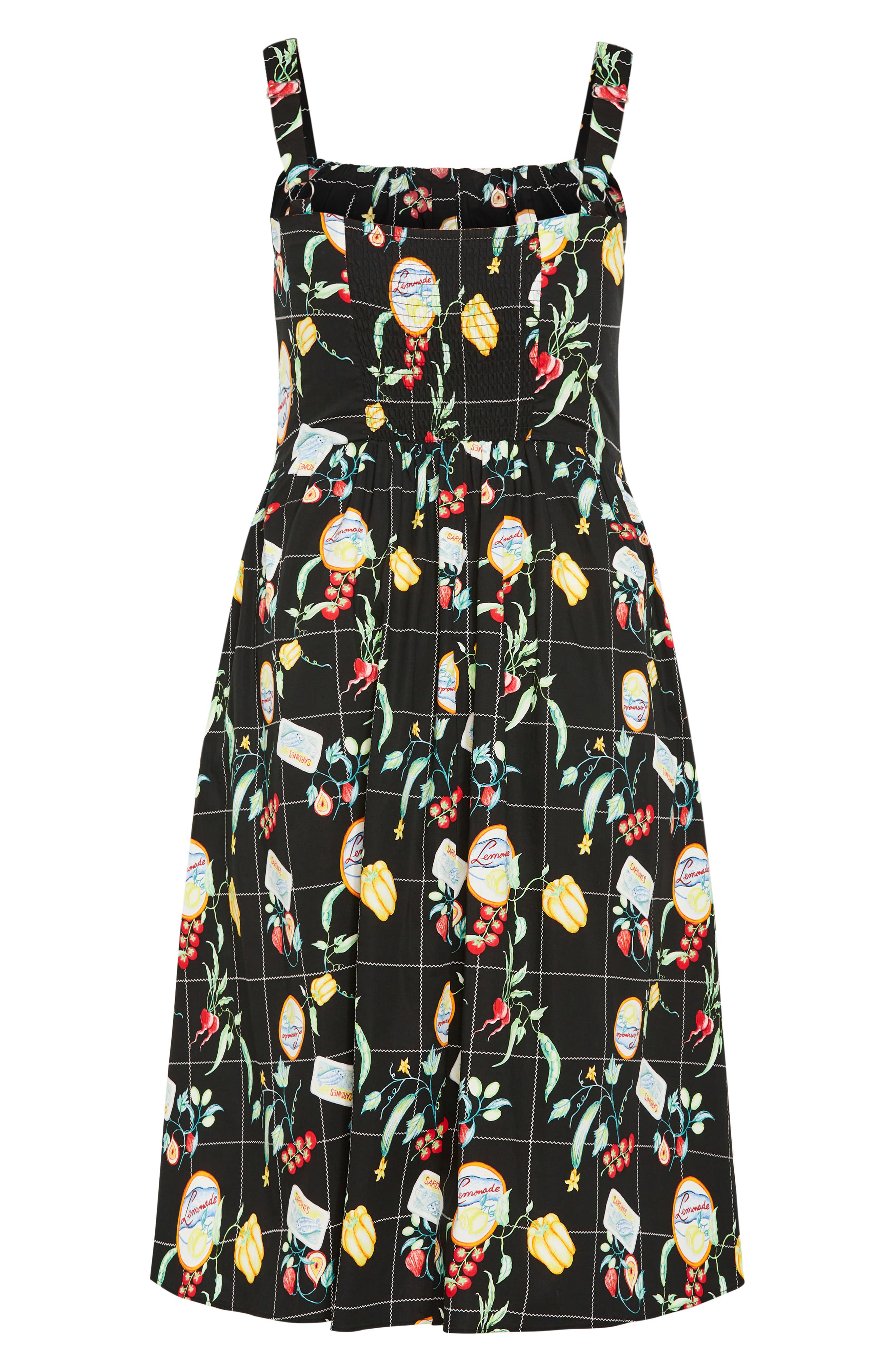 City Chic Almay Square Neck Button Front Stretch Cotton Sundress ...