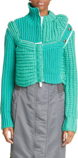 Sacai Patchwork Knit Jacket | Nordstrom