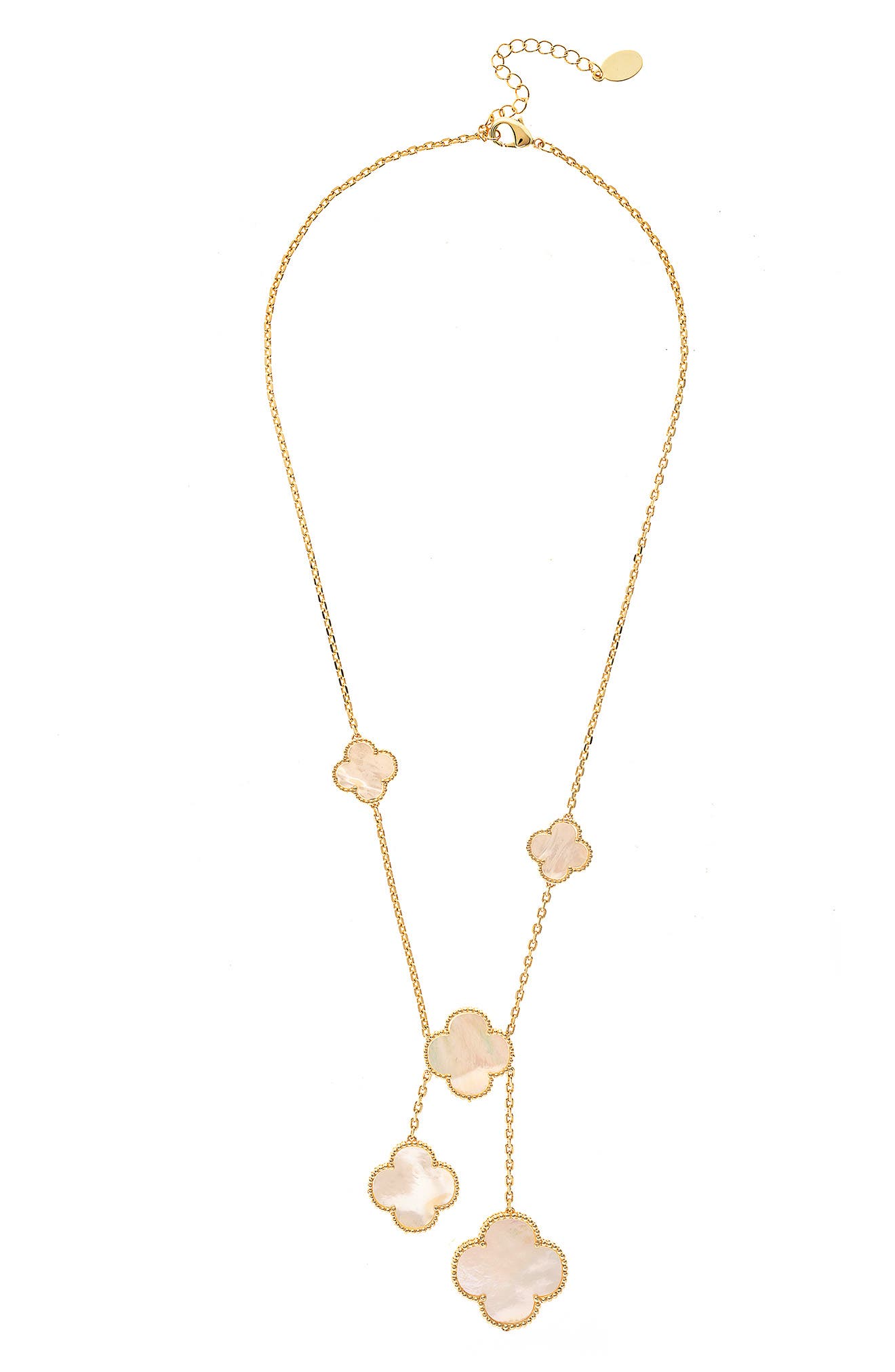 RIVKA FRIEDMAN Mother of Pearl Clover Y-Necklace | Nordstromrack