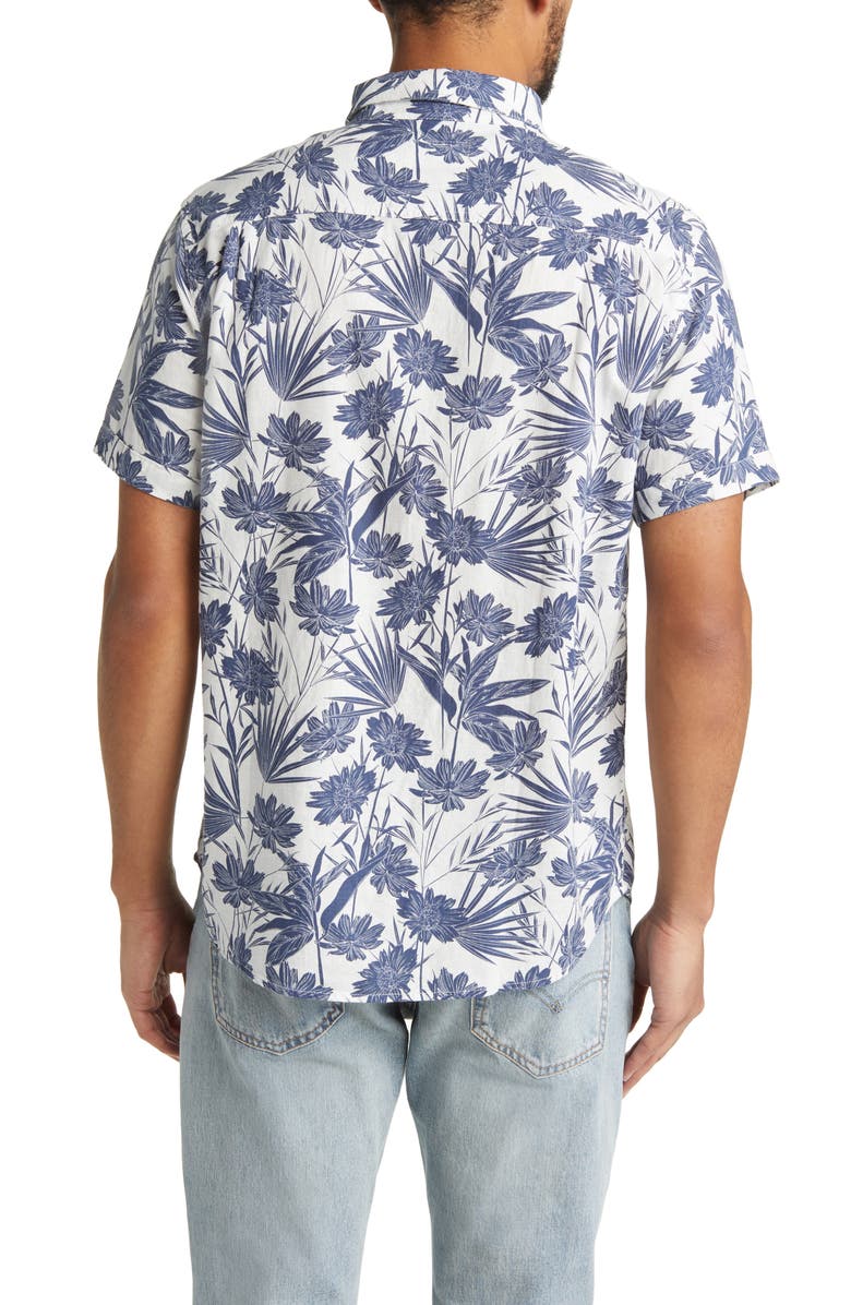 Rails Carson Floral Short Sleeve Linen Blend Button-Up Shirt ...