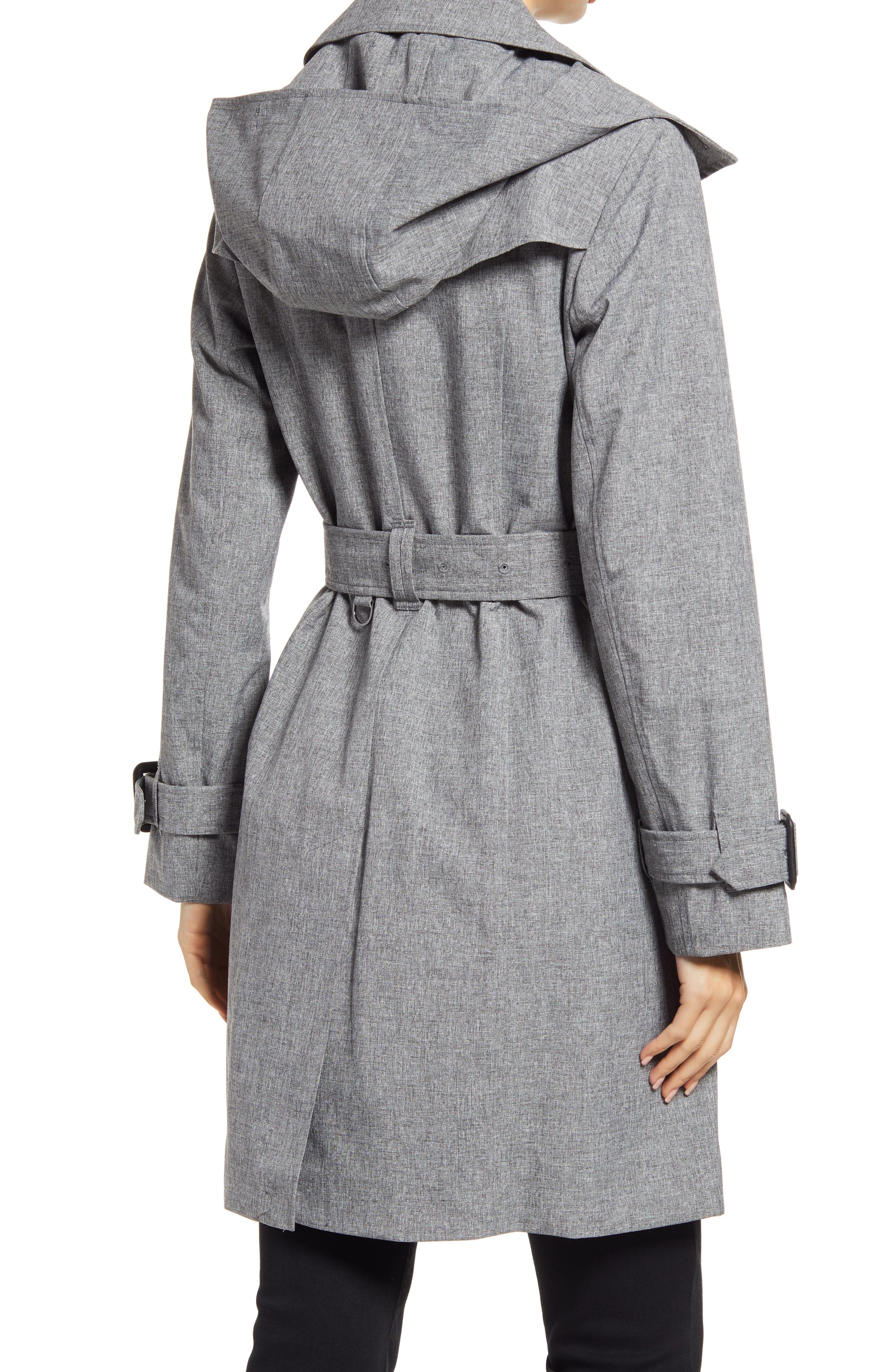 London Fog Double Breasted Hooded Raincoat | Nordstrom