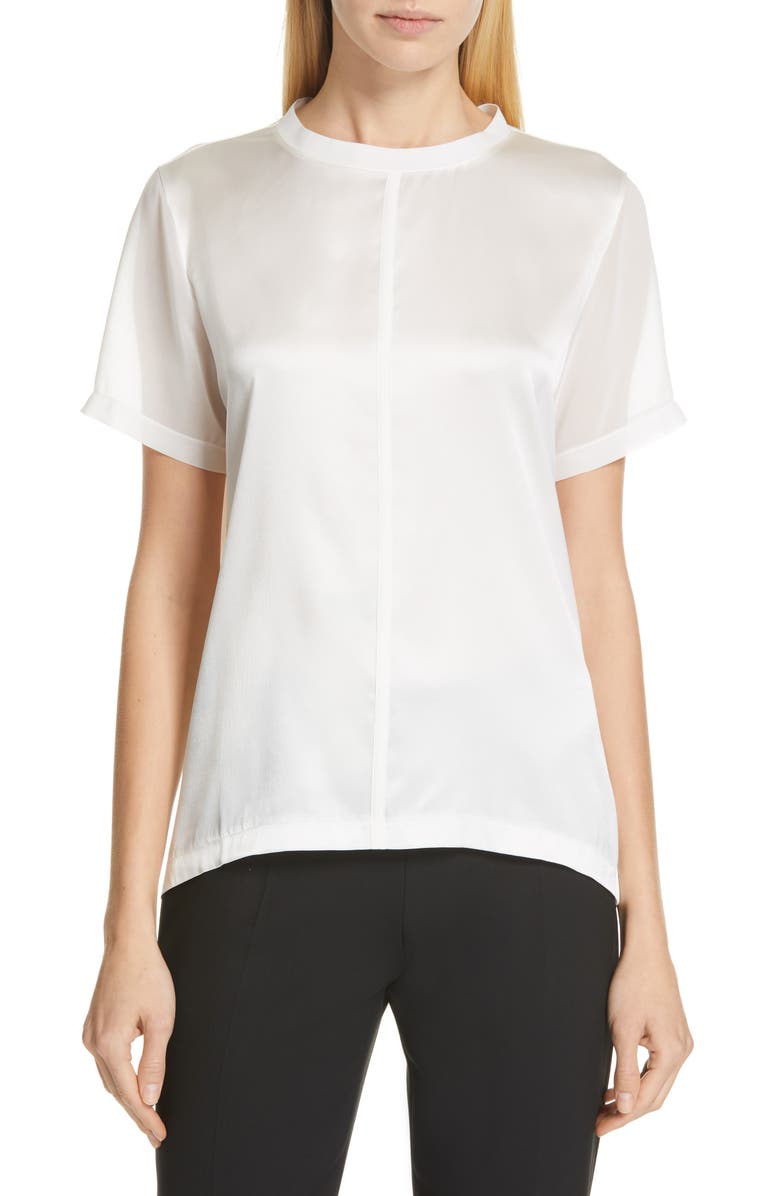 BOSS Efrona Sheer Sleeve Top | Nordstromrack
