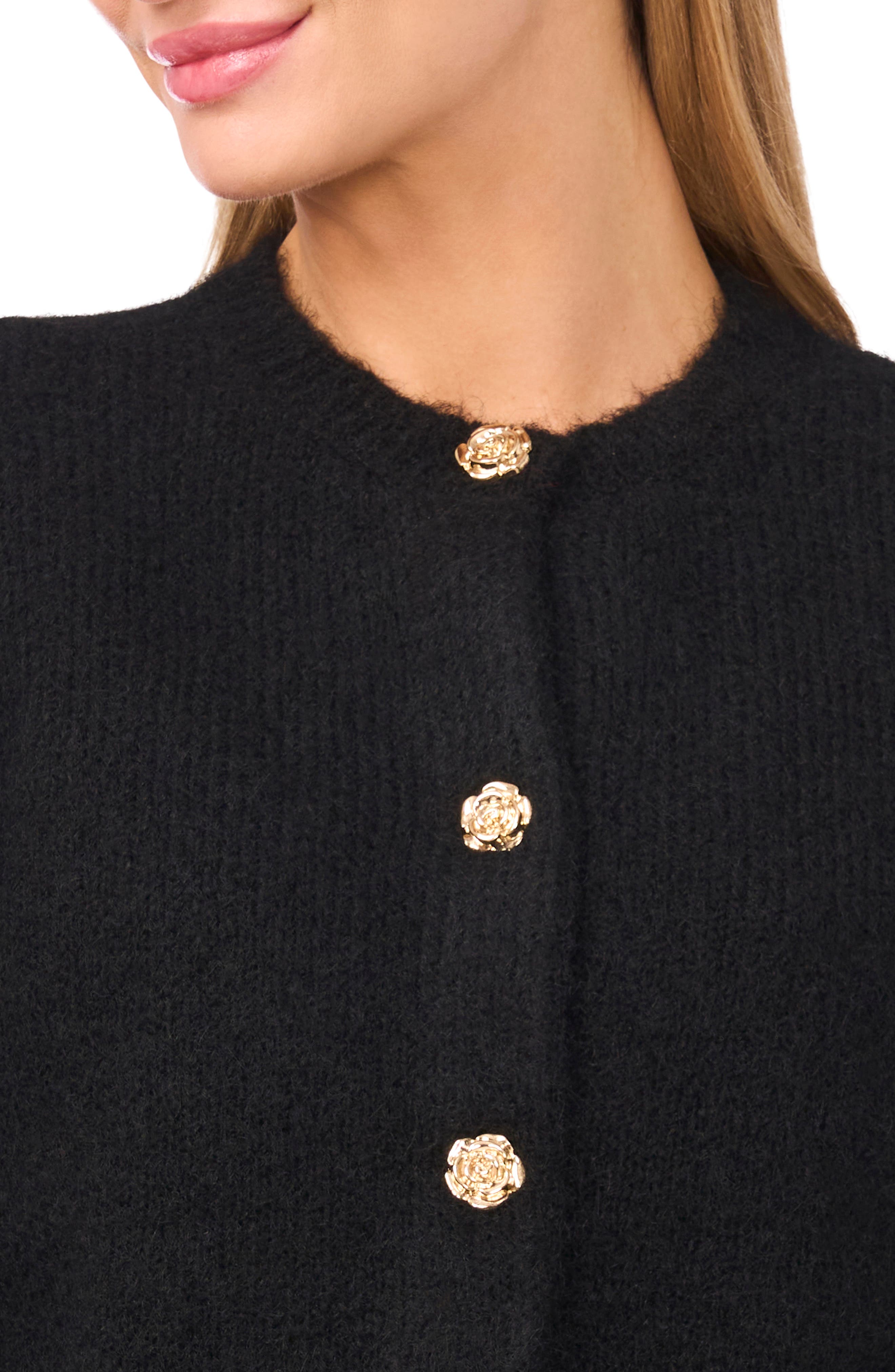 Ted Baker Fina Fuzzy Crewneck Cardigan | Nordstrom