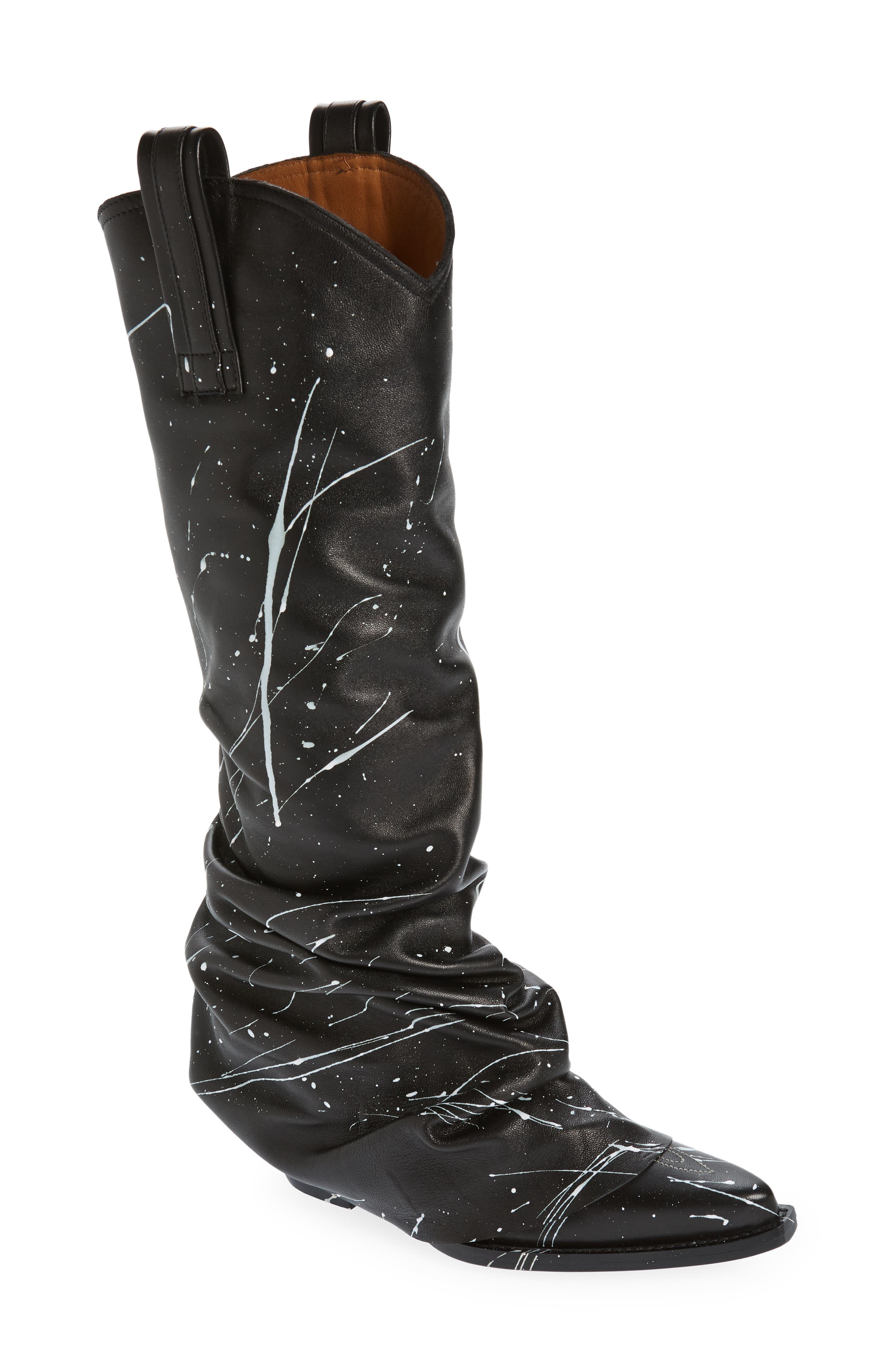 R13 Paint Spatter Sleeve Western Boot (Women) | Nordstrom