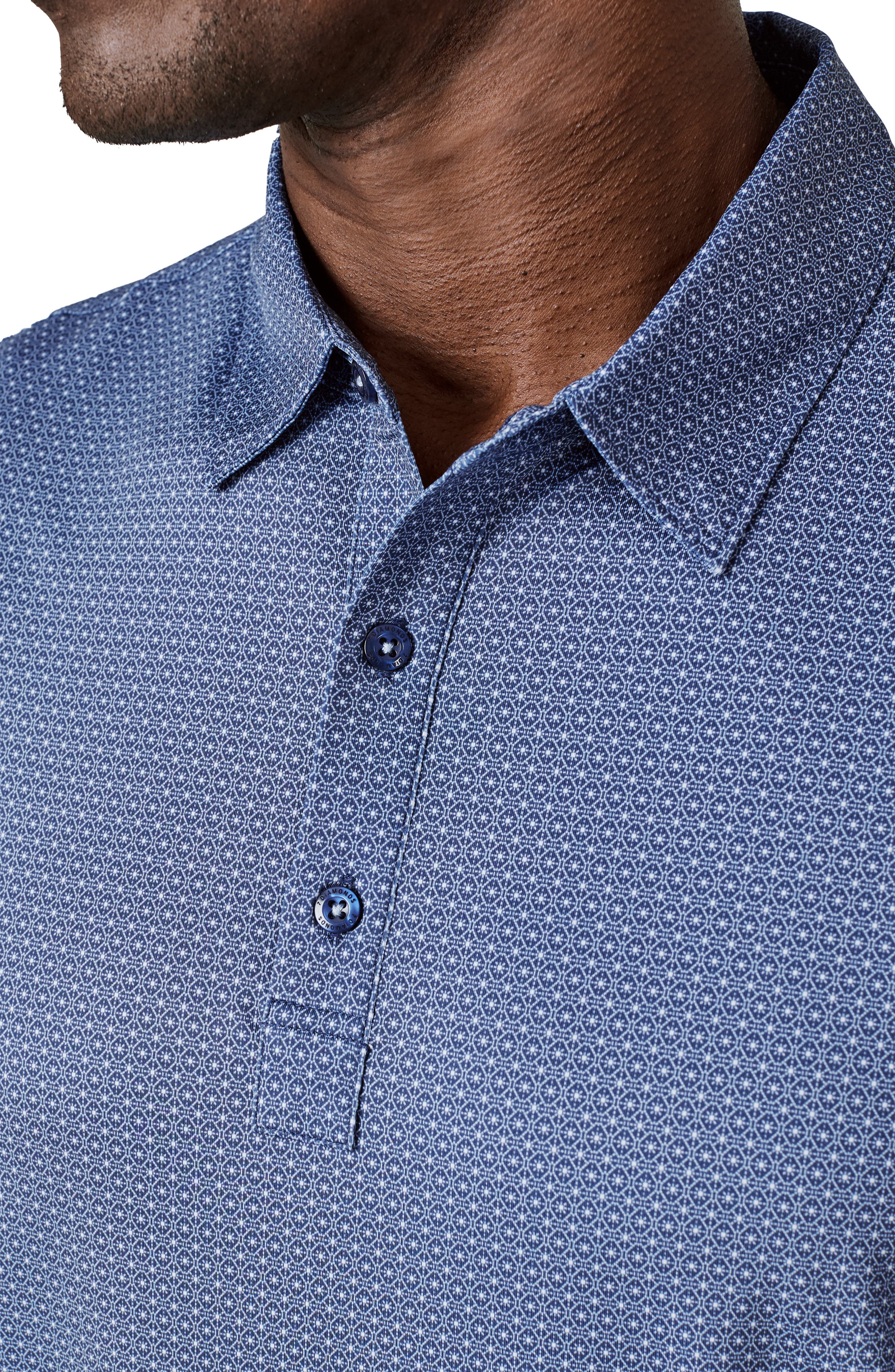 7 Diamonds Lenox Medallion Print Performance Polo | Nordstromrack