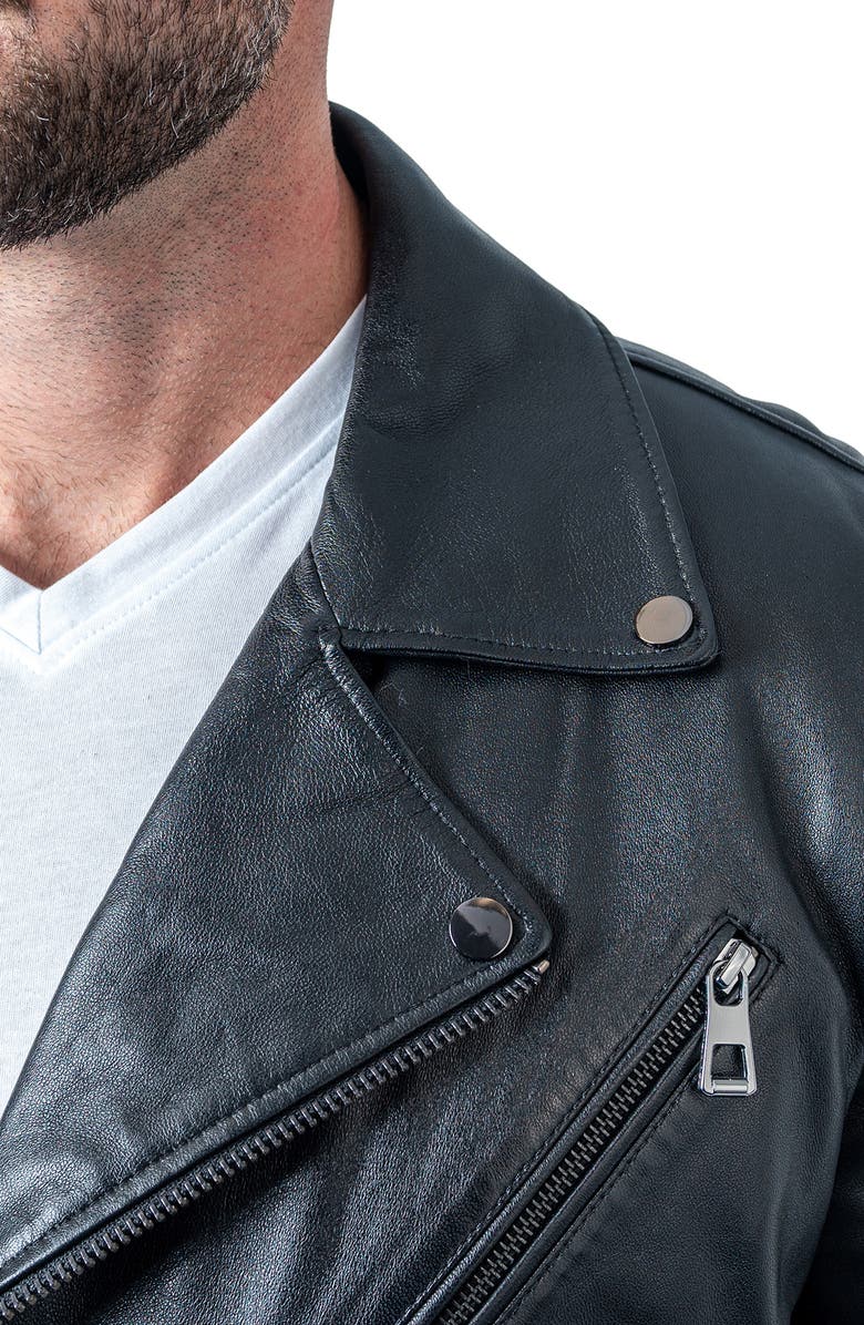 Maceoo Thought Black Leather Jacket | Nordstromrack