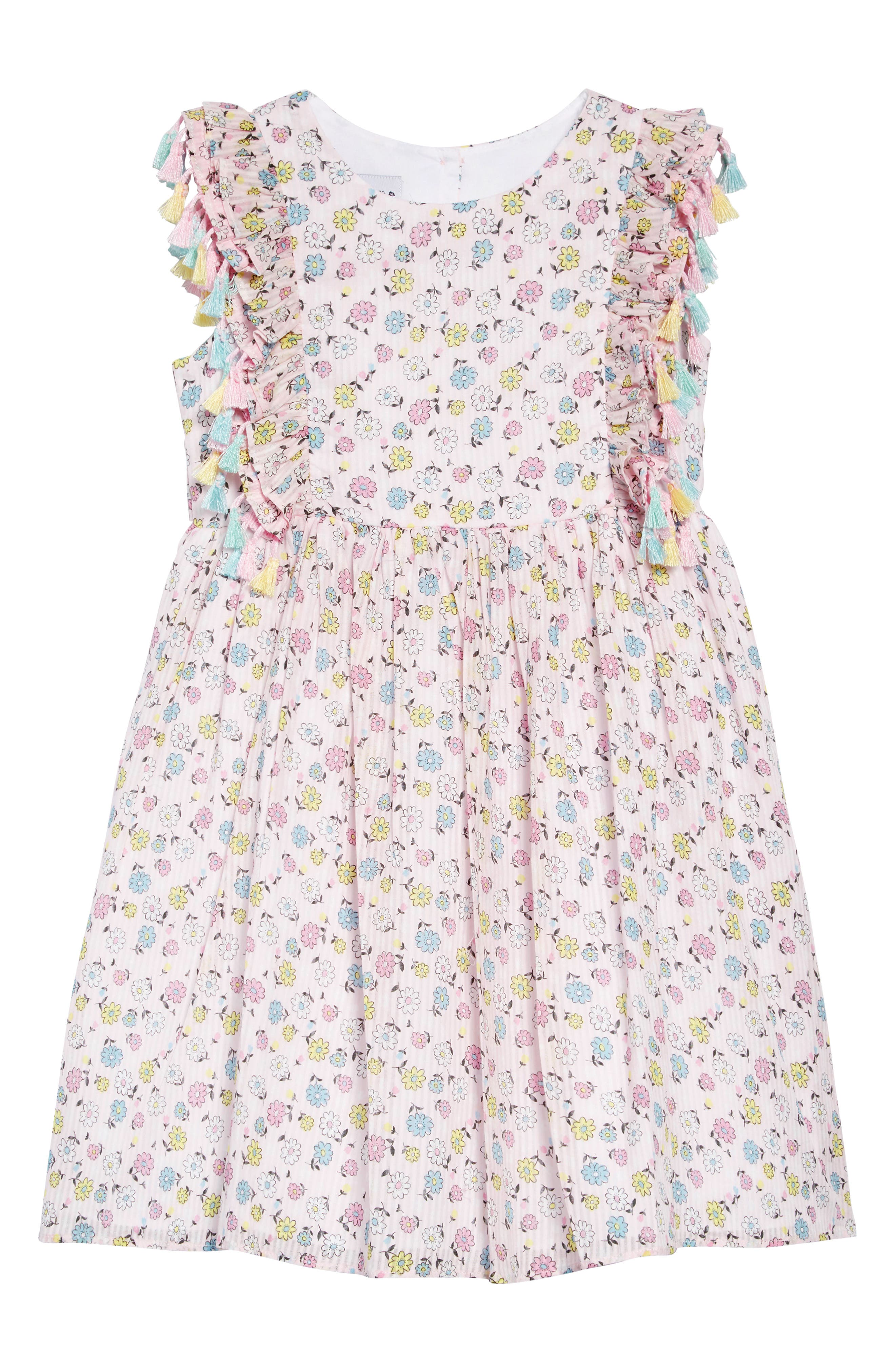 Pippa & Julie Floral Stripe Tassel Dress | Nordstrom