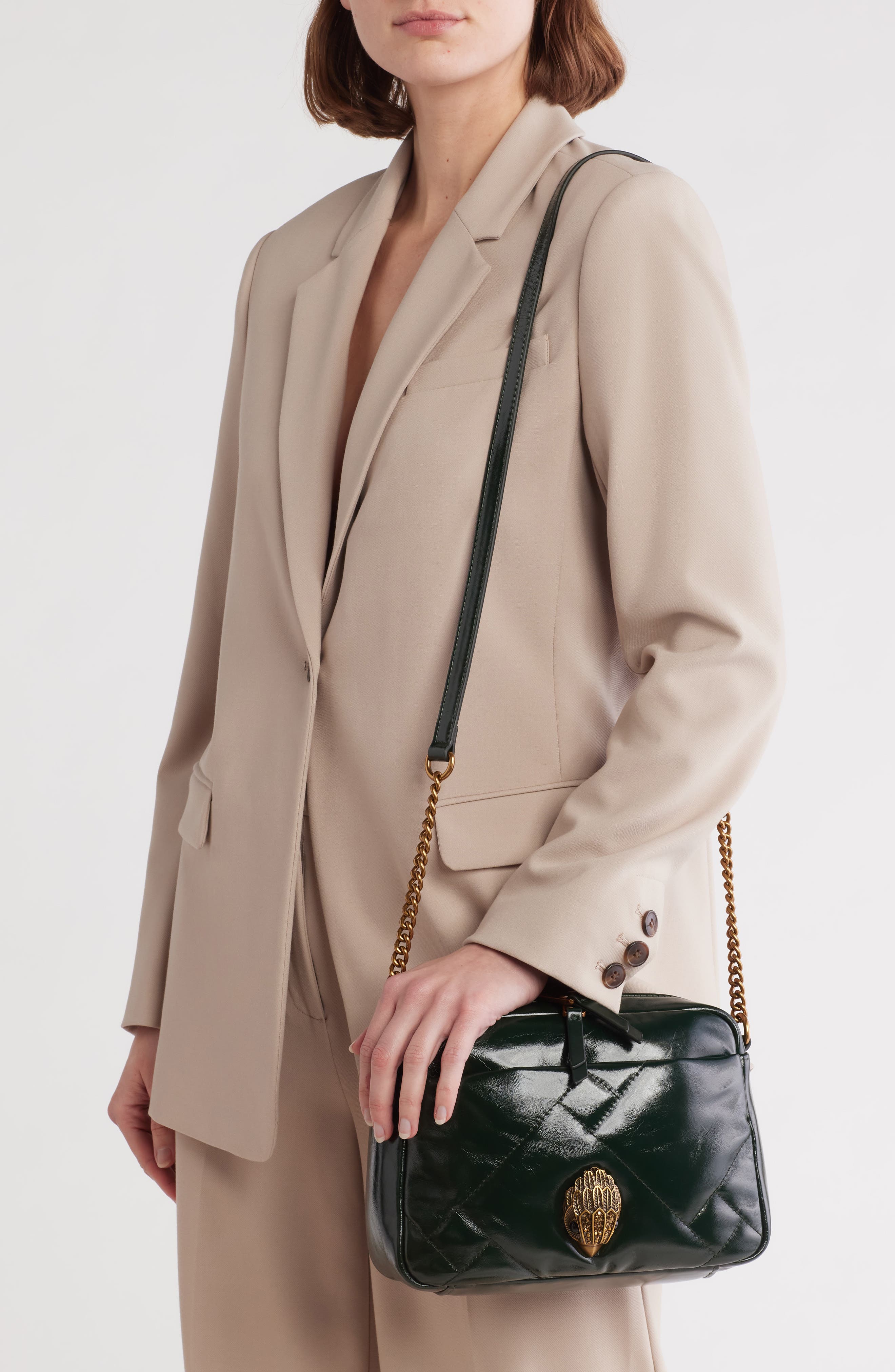 Kurt Geiger London Small Kensington Quilted Leather Camera Bag ...
