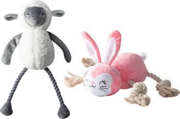 Fringe Studio Little Lamby Bundle Plush Dog Toy Set - Set of 2 ...