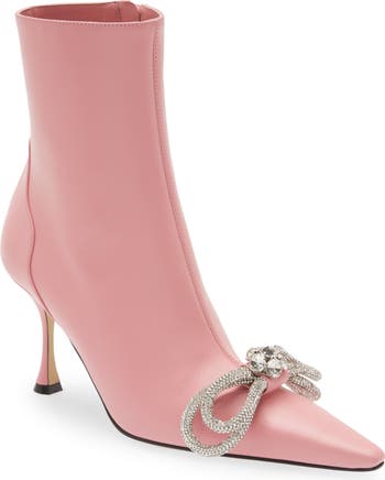 Mach & Mach Crystal Embellished Double Bow Bootie (Women) | Nordstromrack