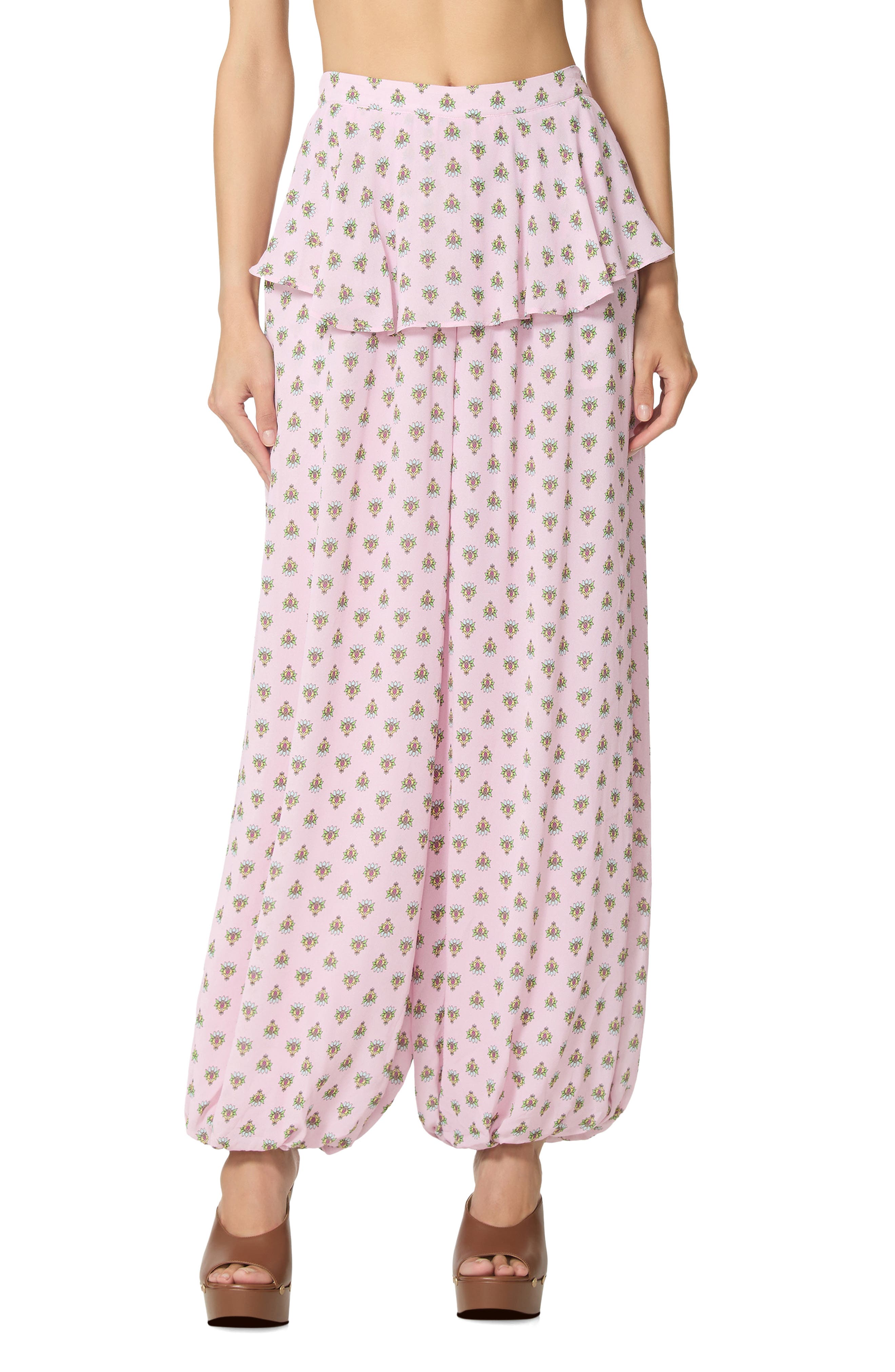 AFRM Graciela Crocus Scarf Print Balloon Pants | Nordstrom