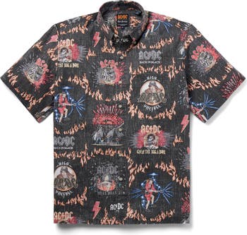 Reyn Spooner AC/DC For Those Who Rock Short Sleeve Button-Down Shirt ...