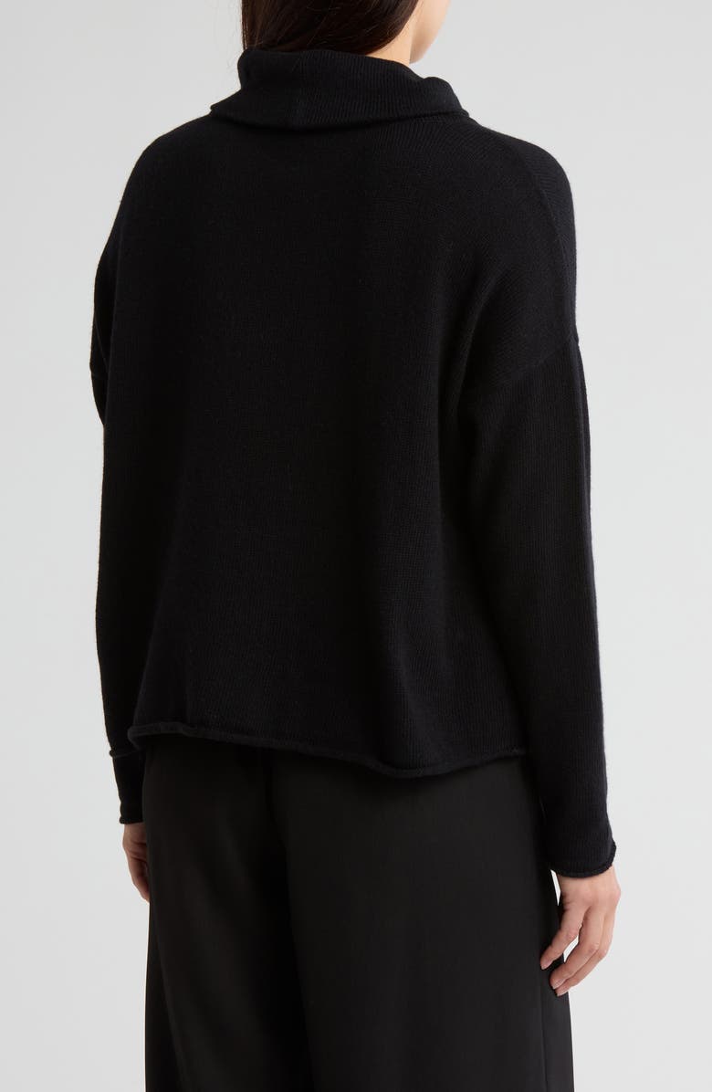 Eileen Fisher Boxy Organic Cotton & Recycled Cashmere Turtleneck ...