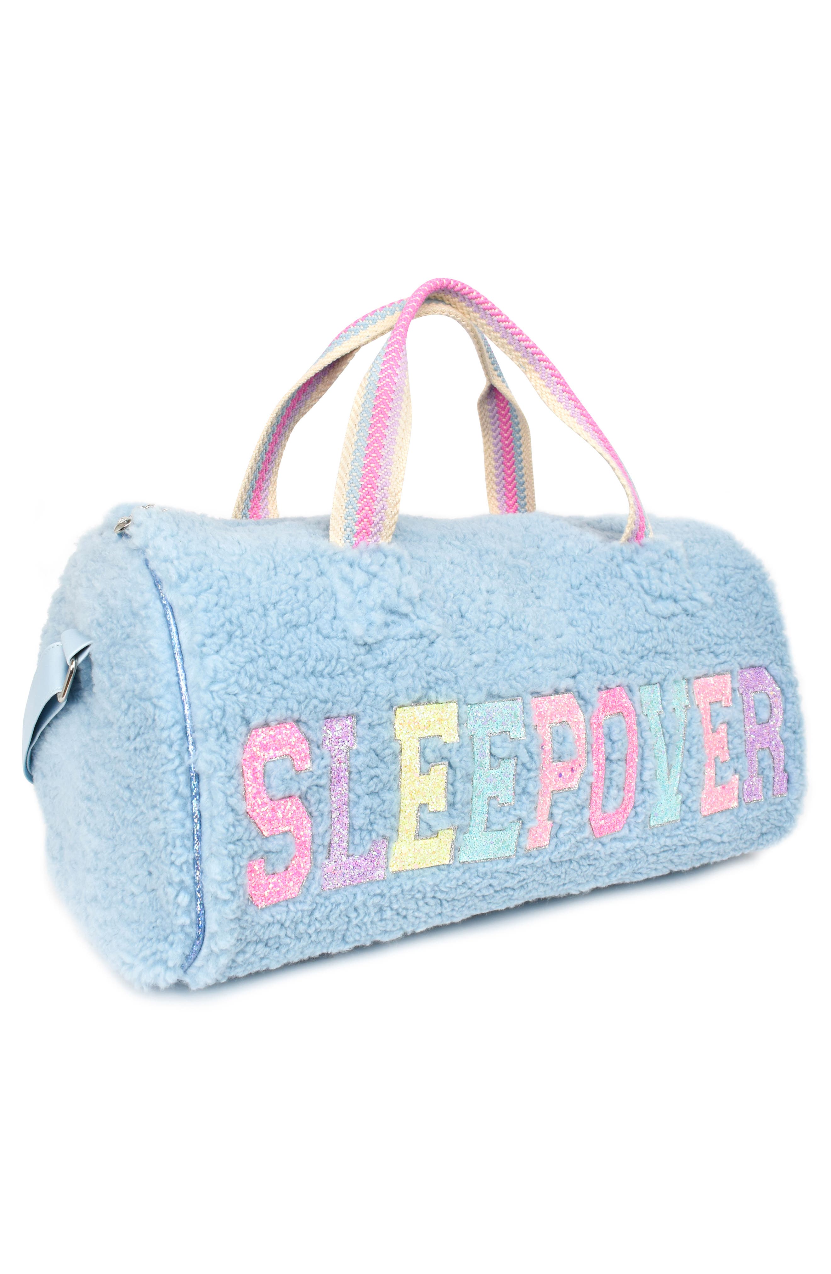 OMG Accessories Kids' Large Sleepover Teddy Fleece Duffle Bag ...