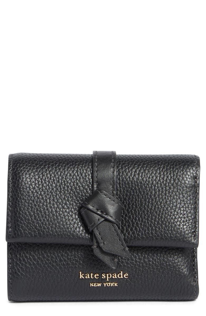 Kate Spade New York knott pebble leather small trifold wallet ...