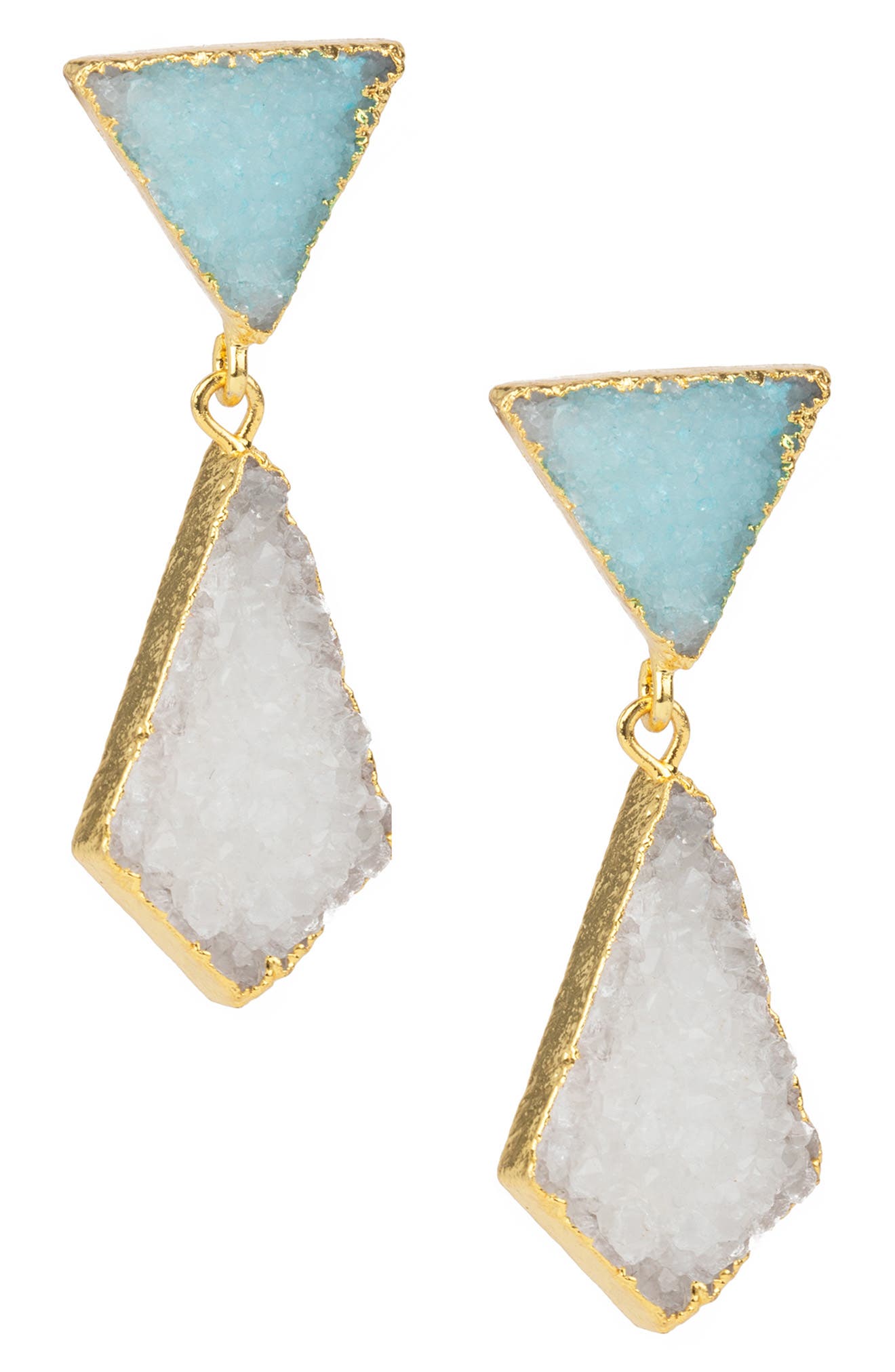 SAACHI Liza Drusy Stone Double Drop Earrings | Nordstromrack