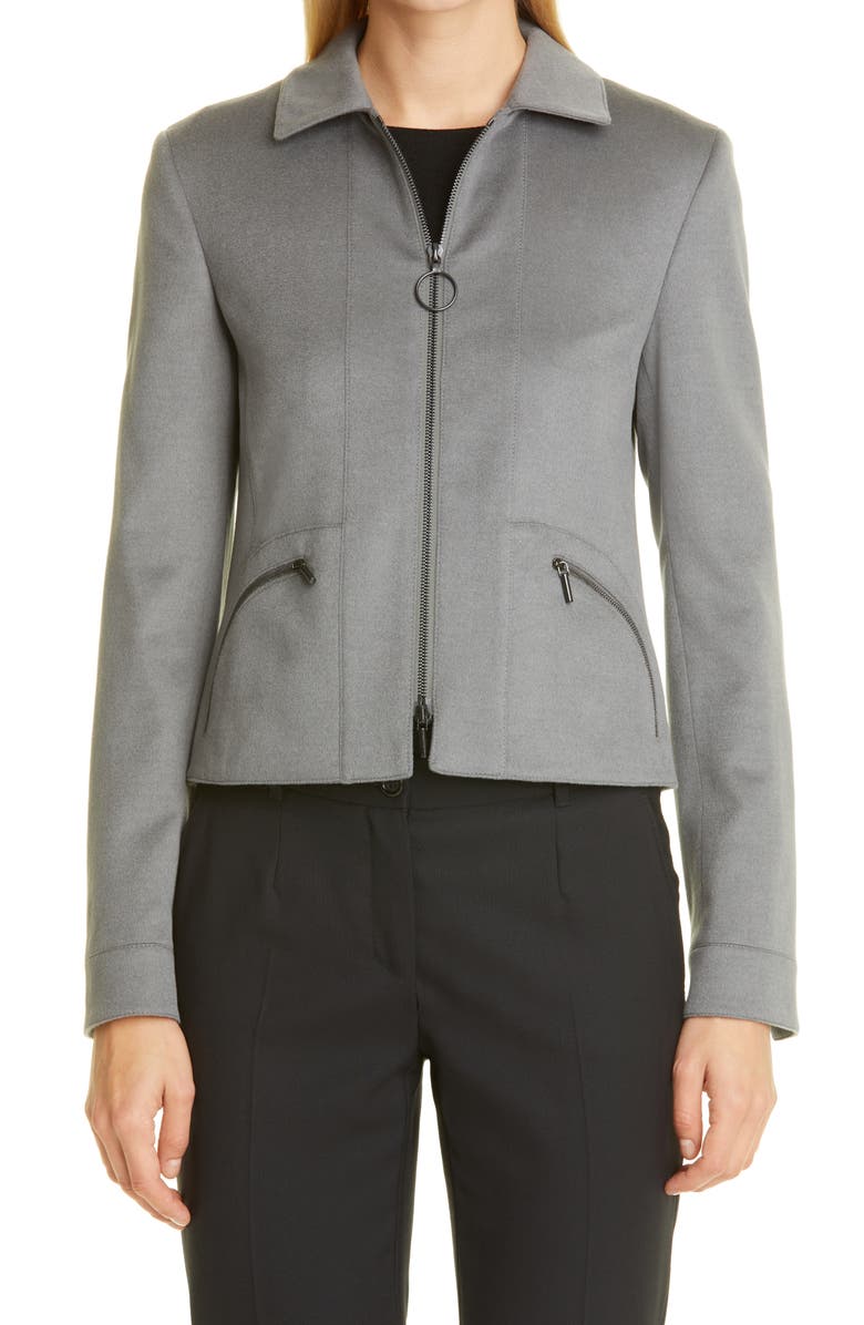 Akris punto Felted Wool Zip Jacket | Nordstrom