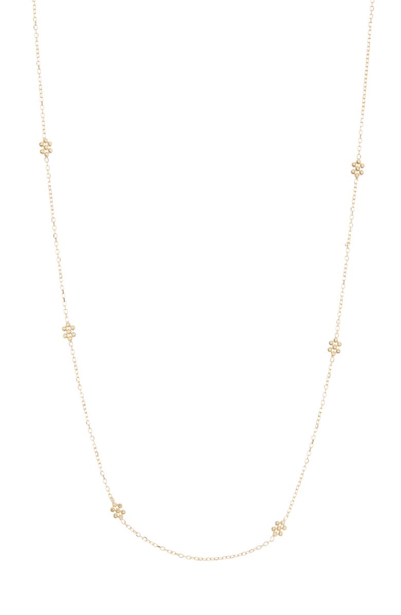 Bony Levy 14K Gold Delicate Flower Bead Station Necklace | Nordstromrack