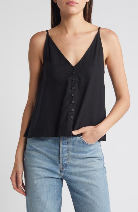 Women's Linen Blend Button Up Tops | Nordstrom
