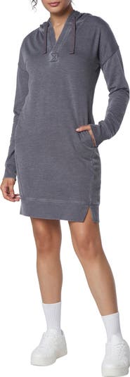 Andrew Marc Sport Hooded V-Neck Sweatshirt Dress | Nordstromrack