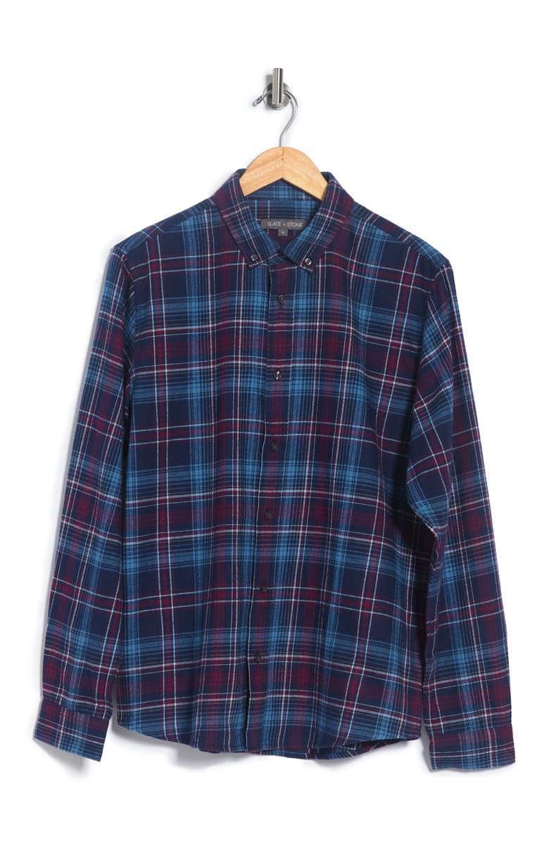 Slate & Stone Plaid Regular Fit Flannel Shirt | Nordstromrack